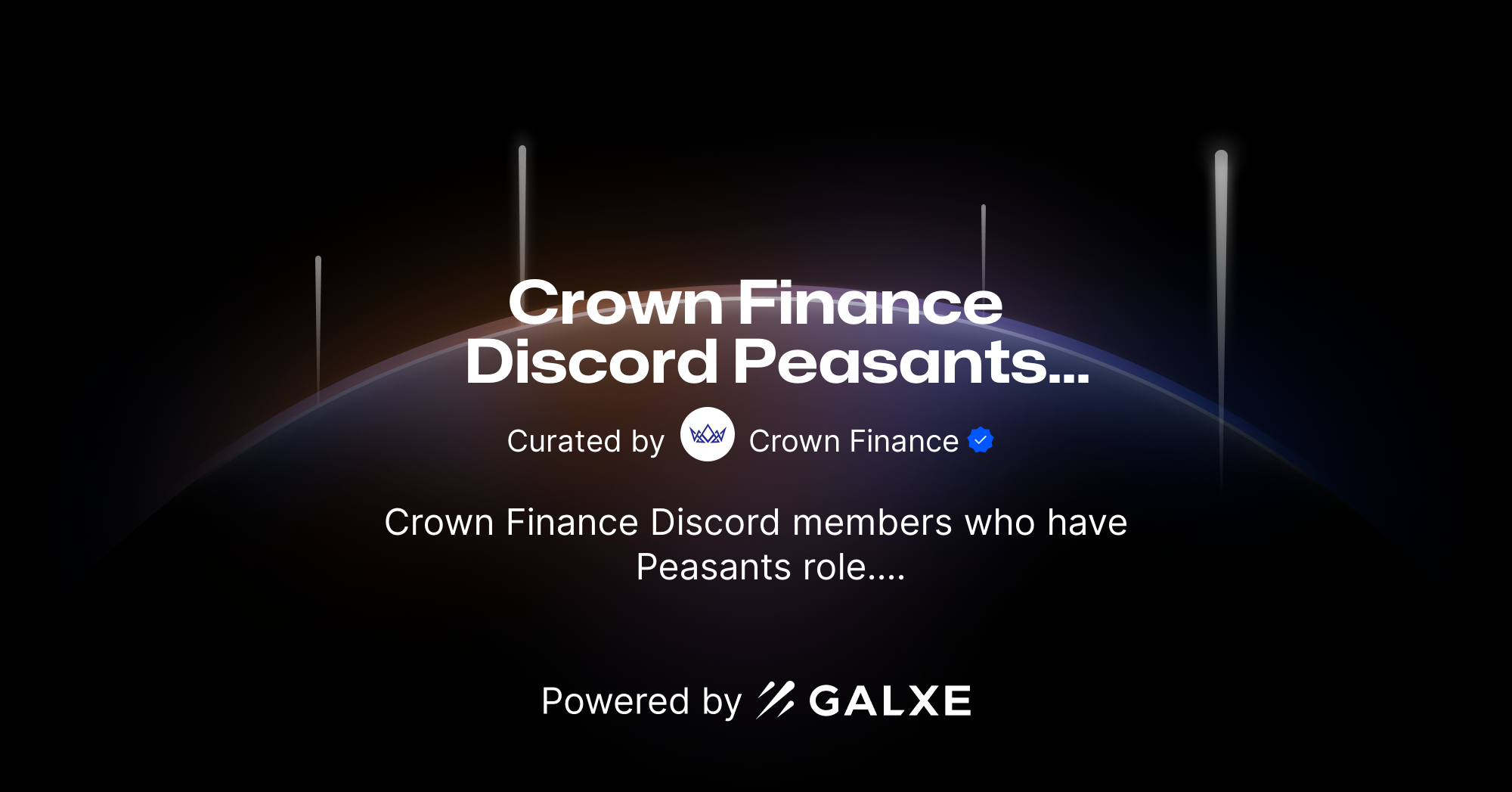 Crown Finance Discord Peasants Credential | Galxe