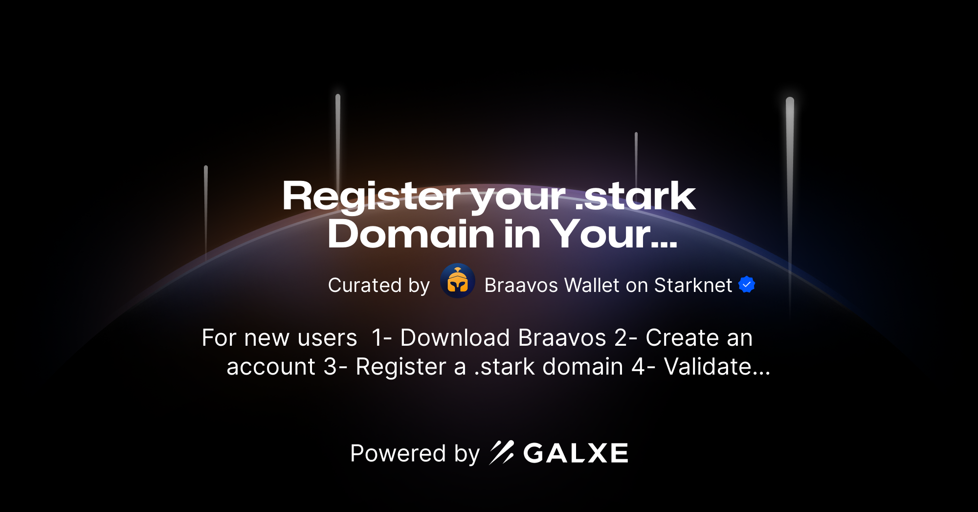 Register your .stark Domain in Your Wallet Credential | Galxe