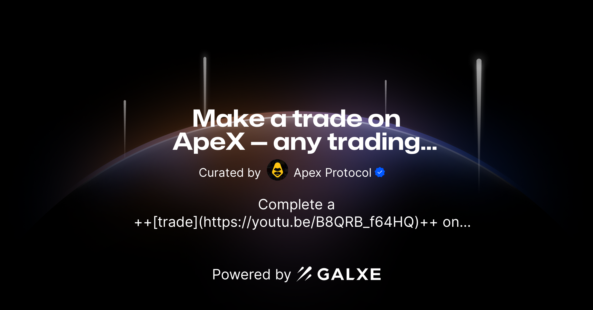 Make a trade on ApeX — any trading pair and of any amount Credential ...