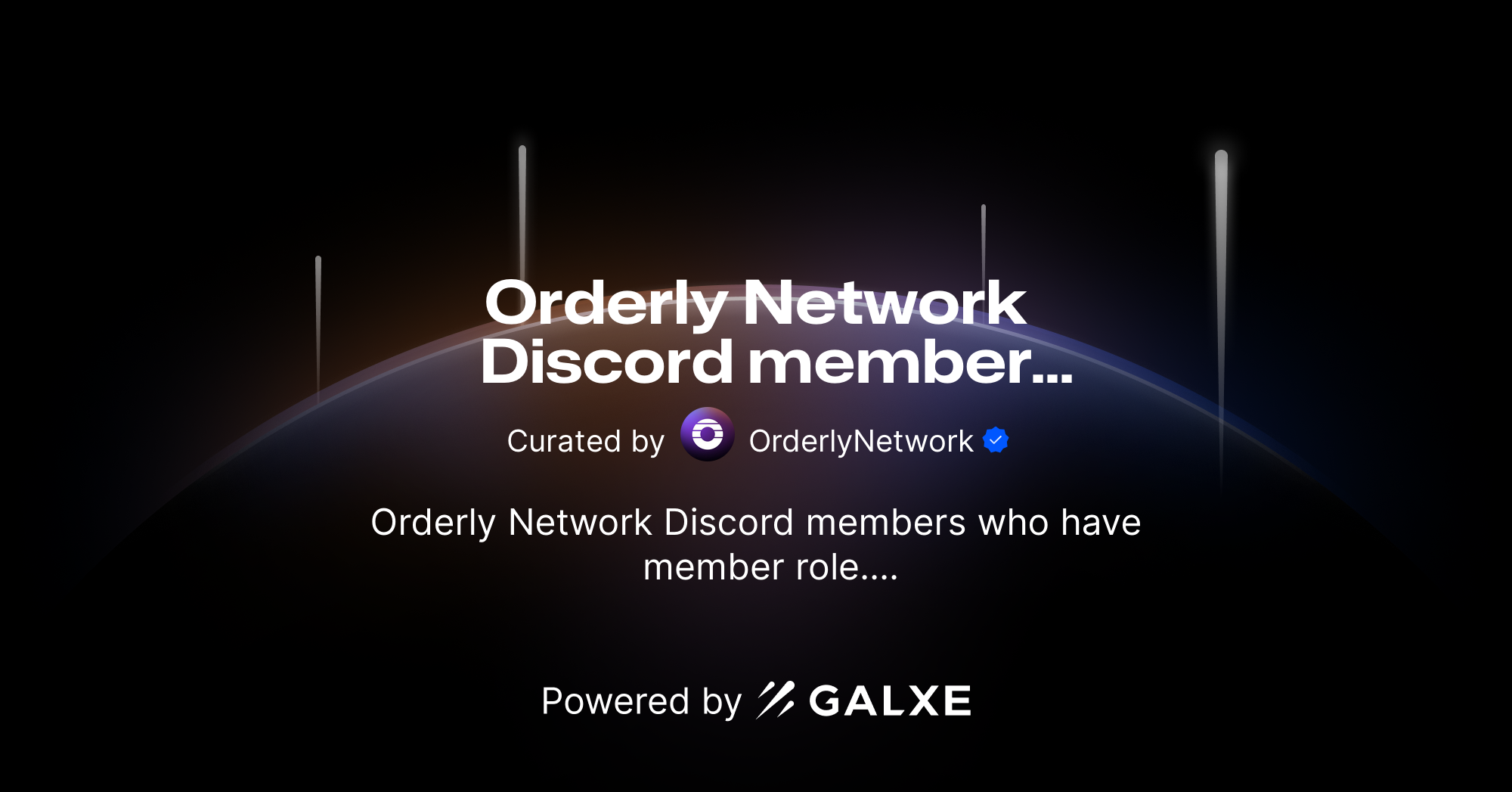 Orderly Network Discord member Credential | Galxe
