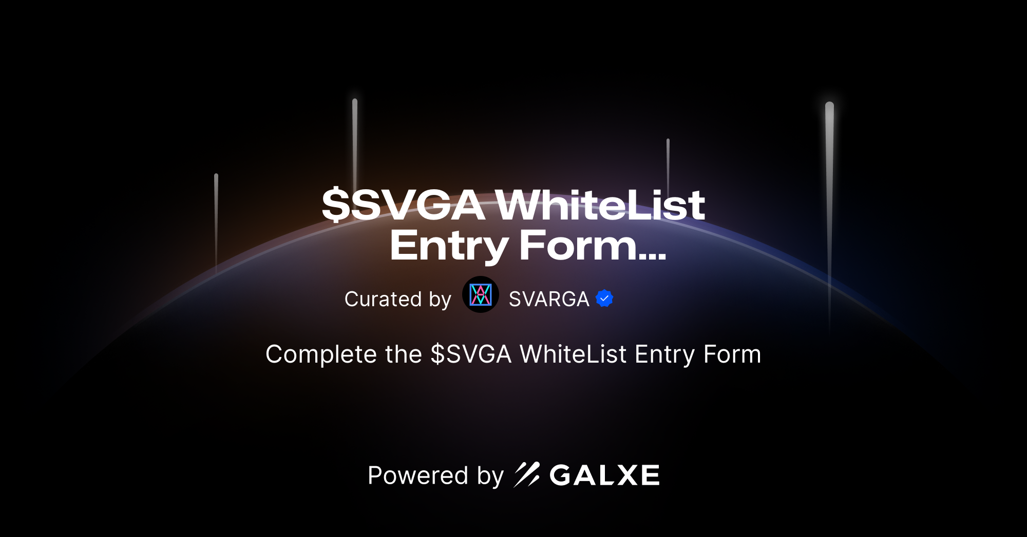 $SVGA WhiteList Entry Form Credential | Galxe