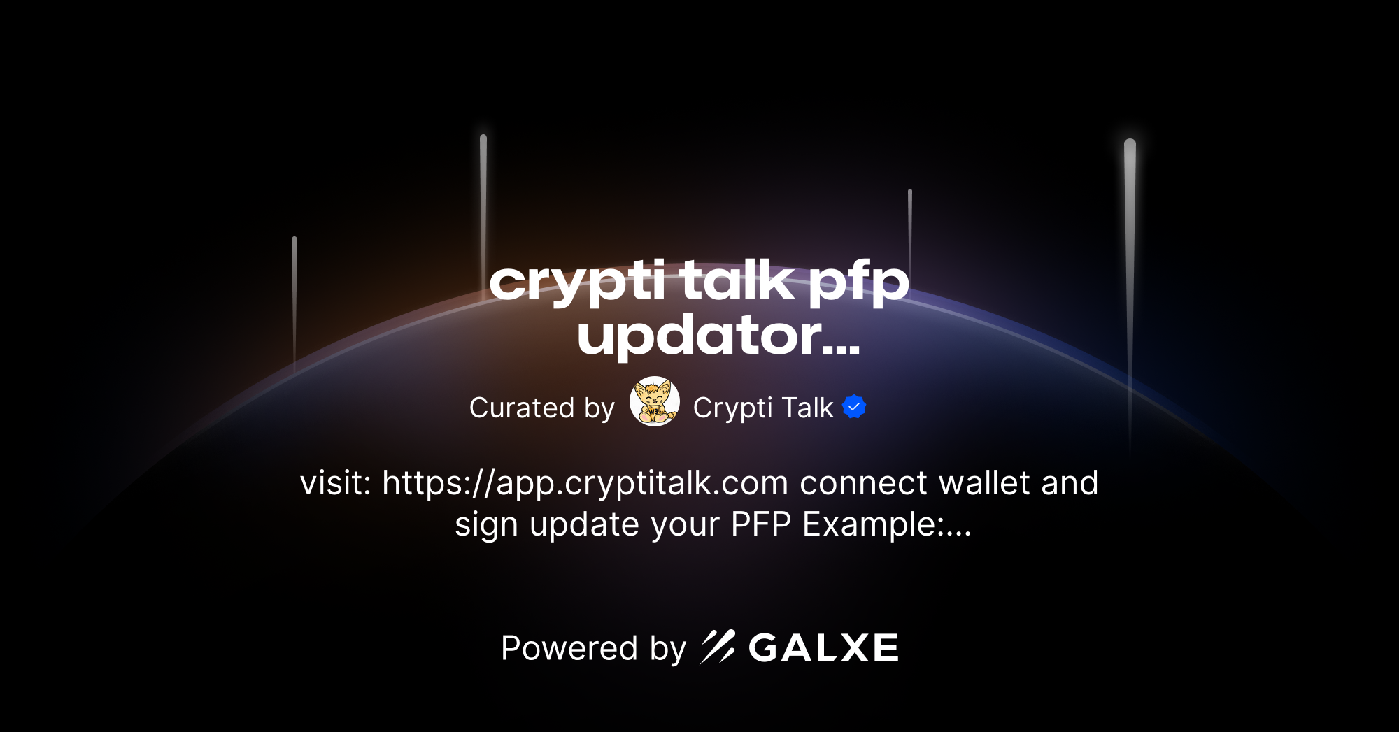 crypti talk pfp updator Credential | Galxe