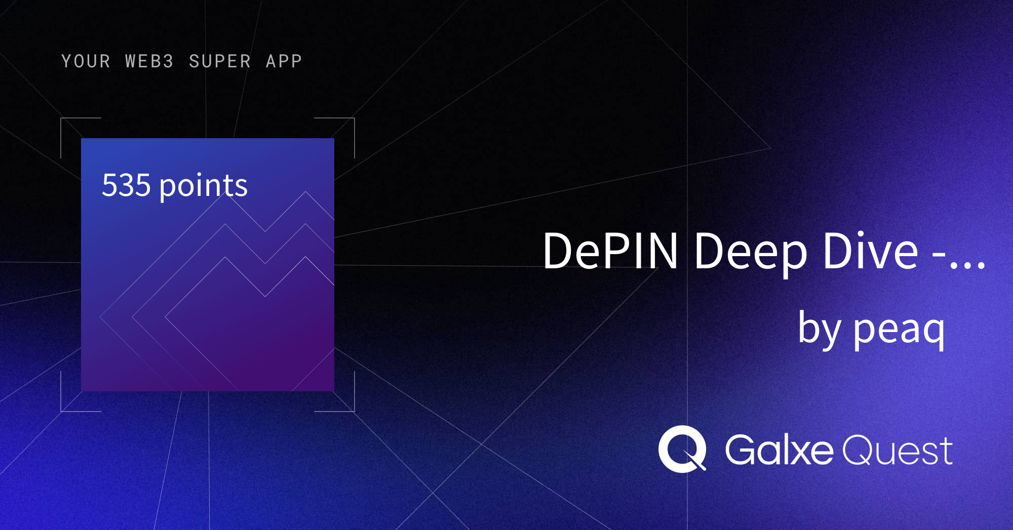 DePIN Deep Dive - Combinder by peaq | Galxe Quest