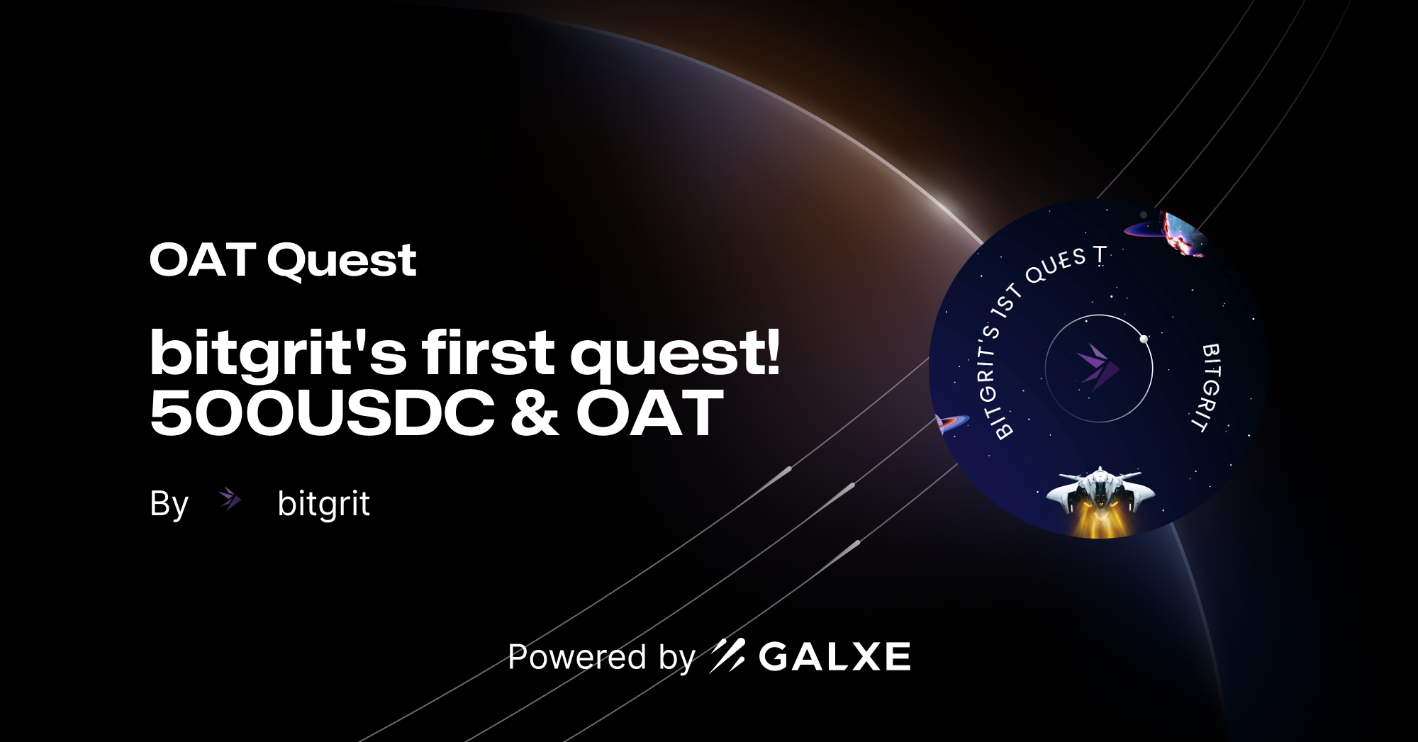 bitgrit's first quest! 500USDC & OAT by bitgrit | Galxe Quest