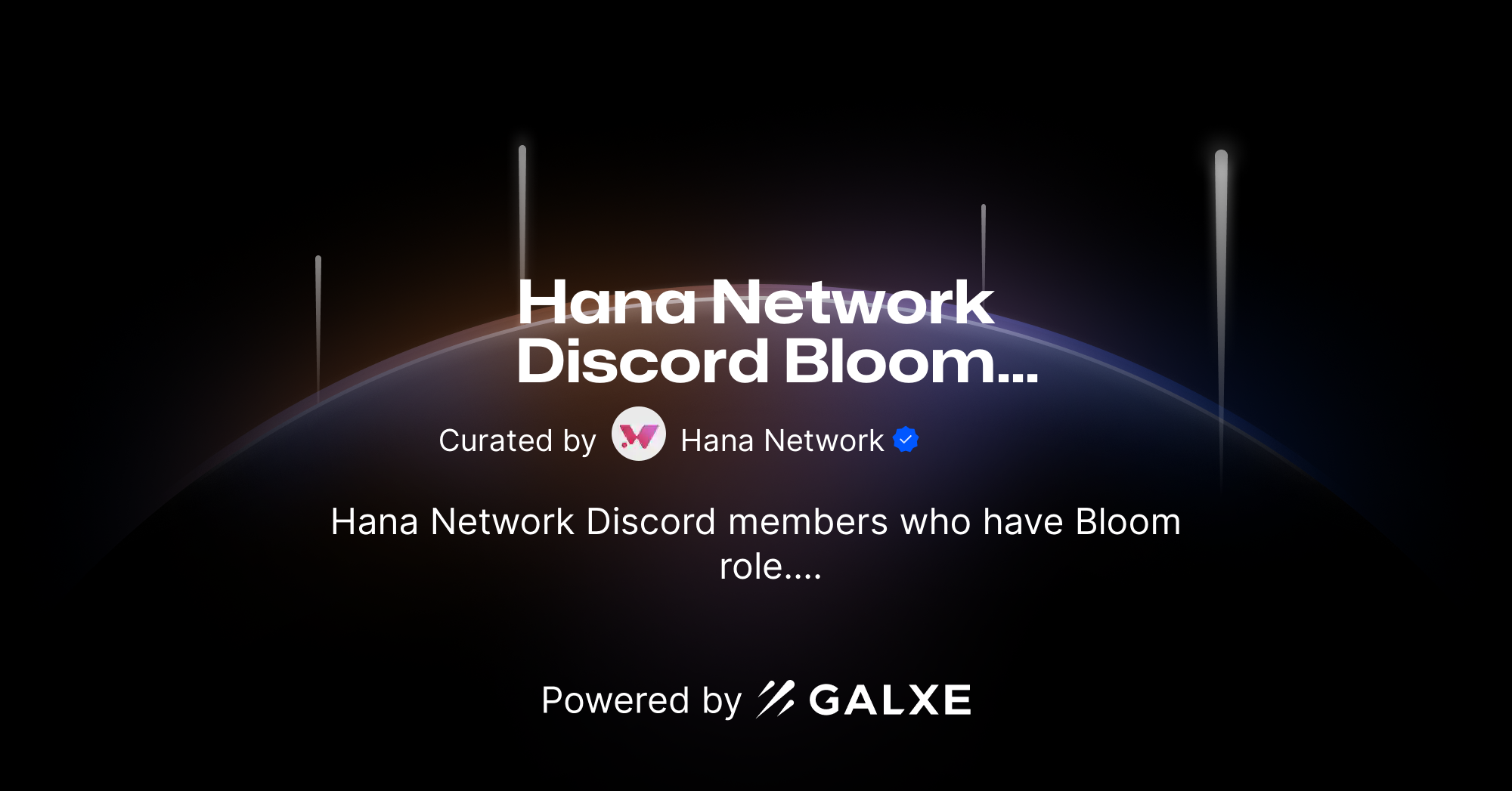 Hana Network Discord Bloom Credential | Galxe