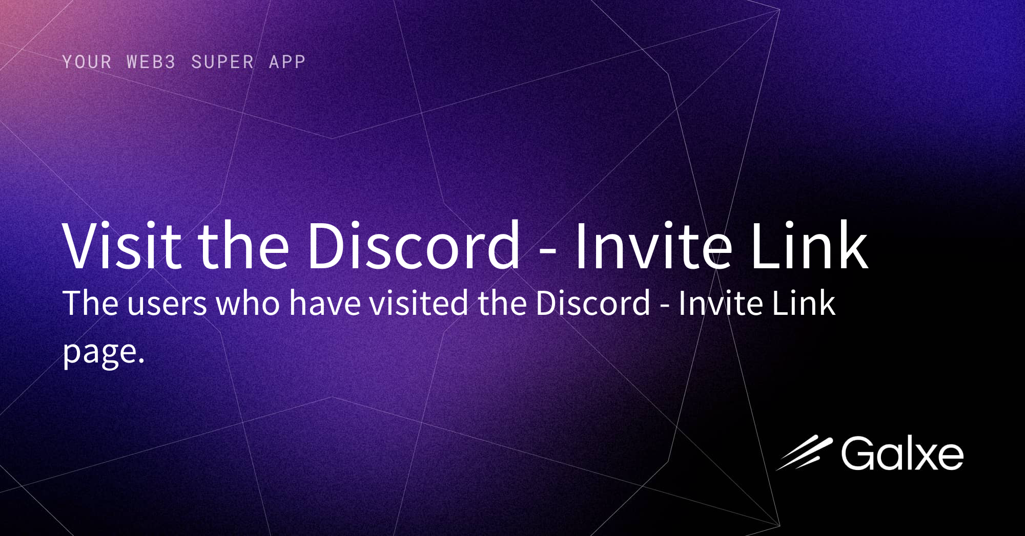 Visit the Discord - Invite Link Credential | Galxe