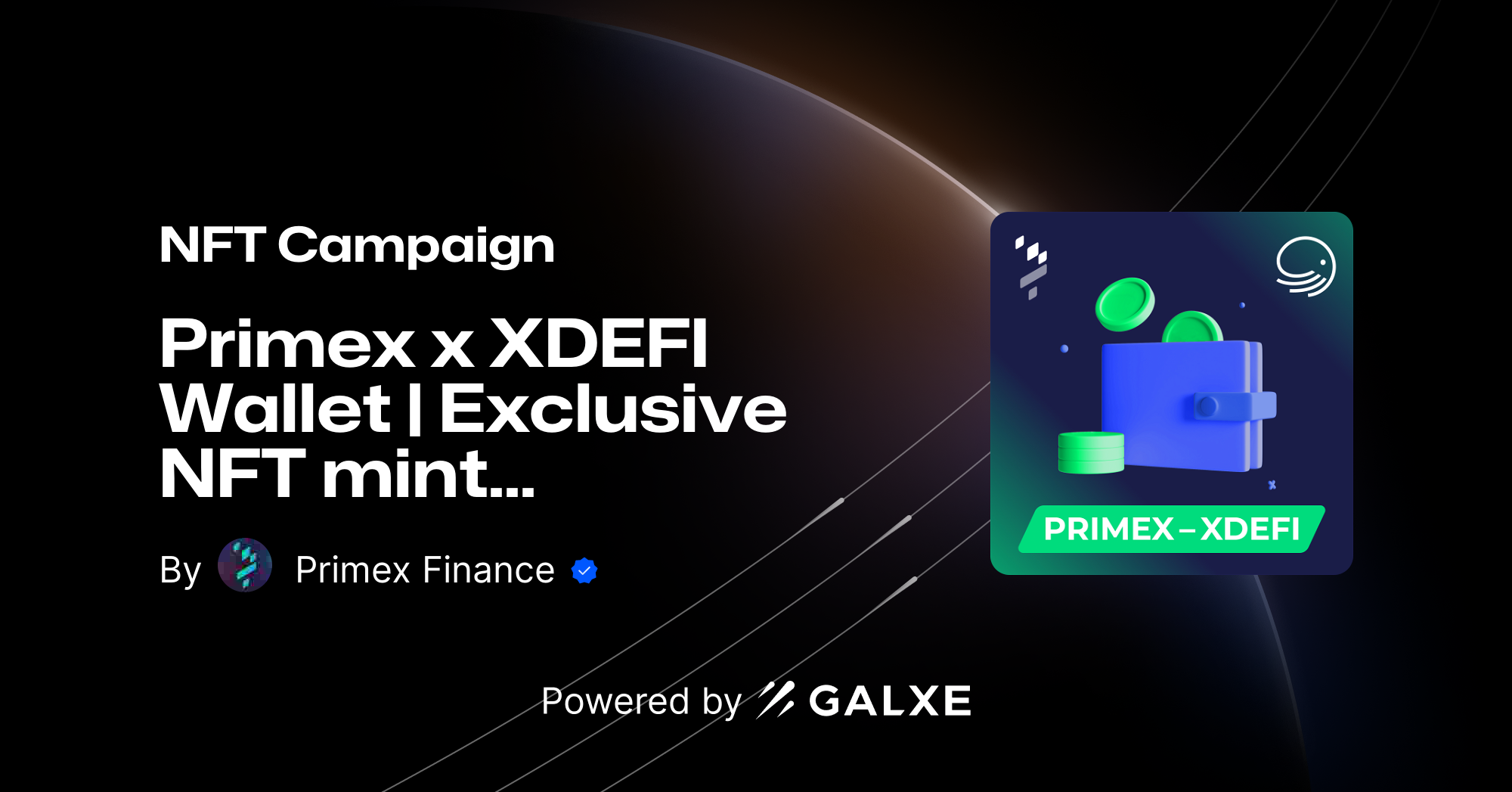 Primex x XDEFI Wallet | Exclusive NFT mint by Primex Finance | Galxe Quest