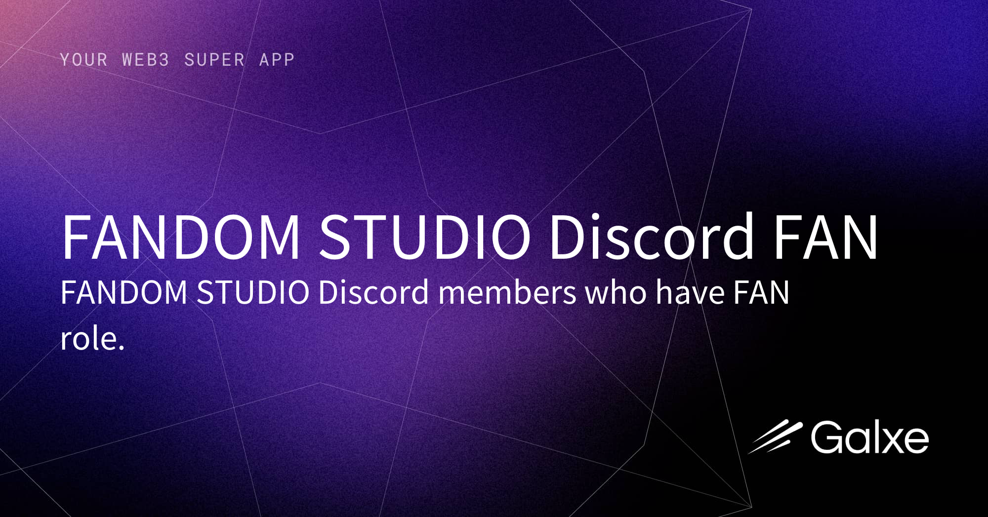 FANDOM STUDIO Discord FAN Credential | Galxe