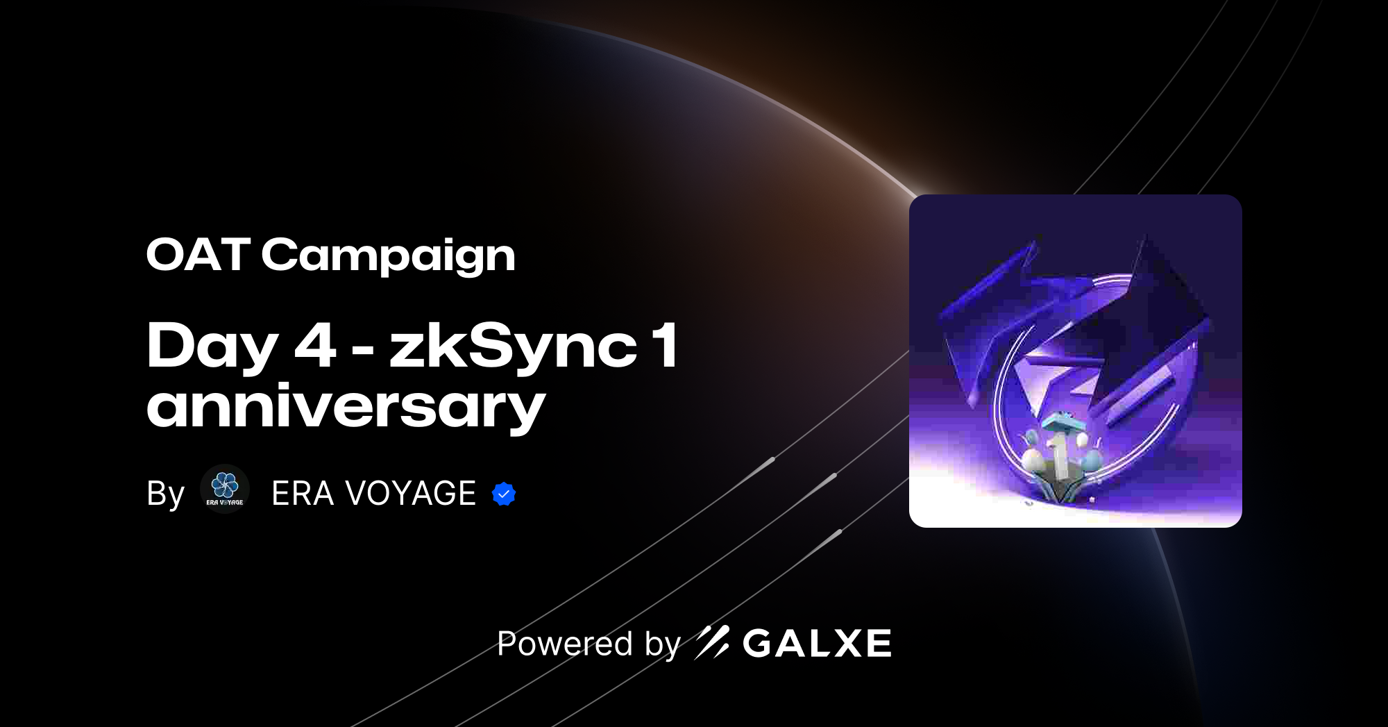 Day 4 - zkSync 1 anniversary by ERA VOYAGE | Galxe Quest