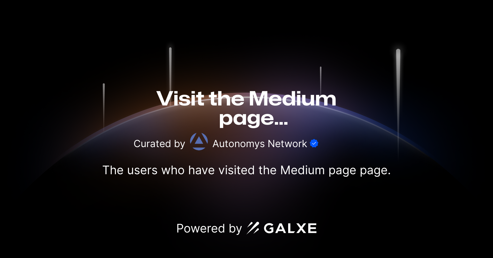 Visit the Medium page Credential | Galxe