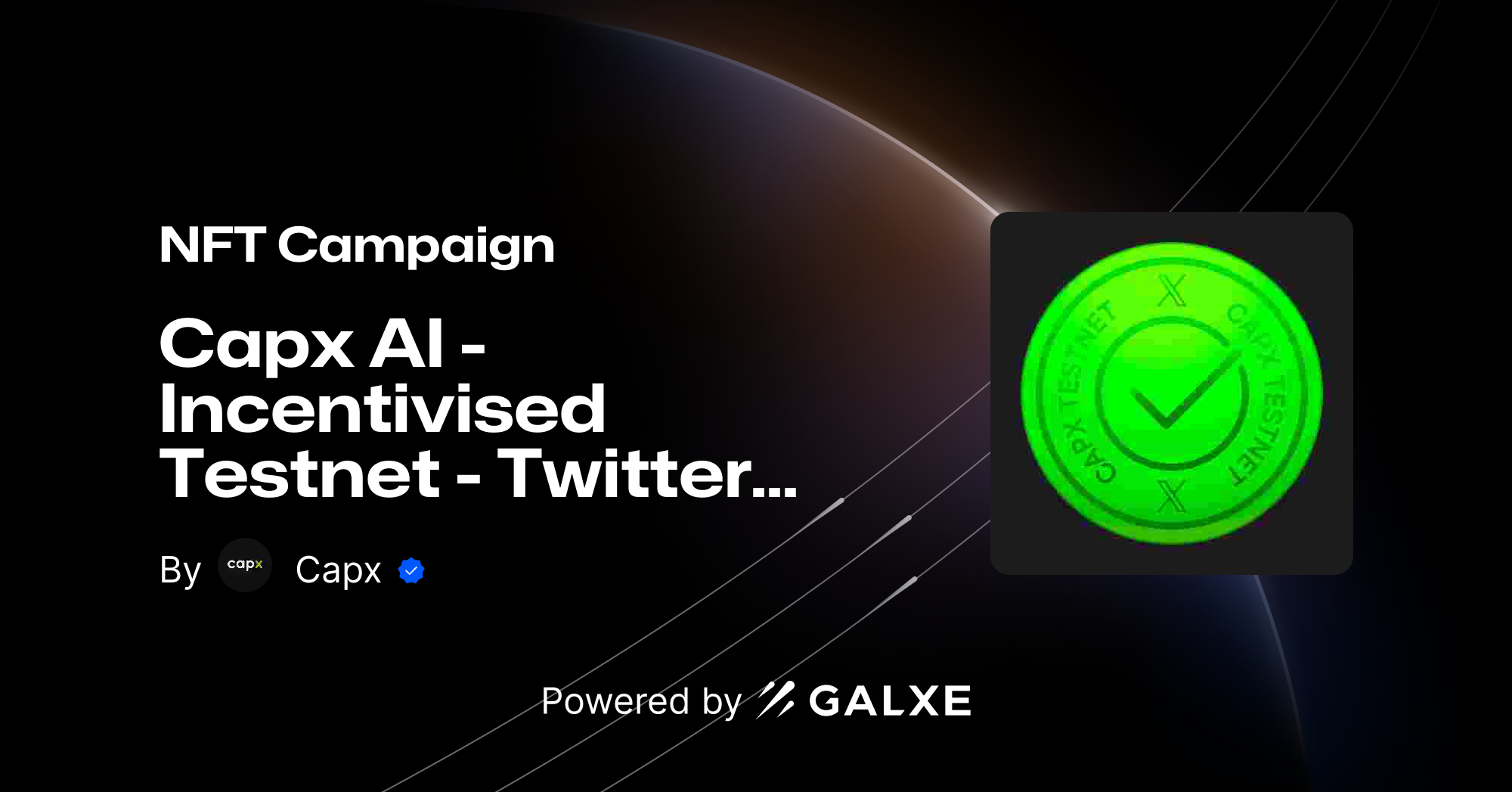 Capx AI - Incentivised Testnet - Twitter by Capx AI | Galxe Quest