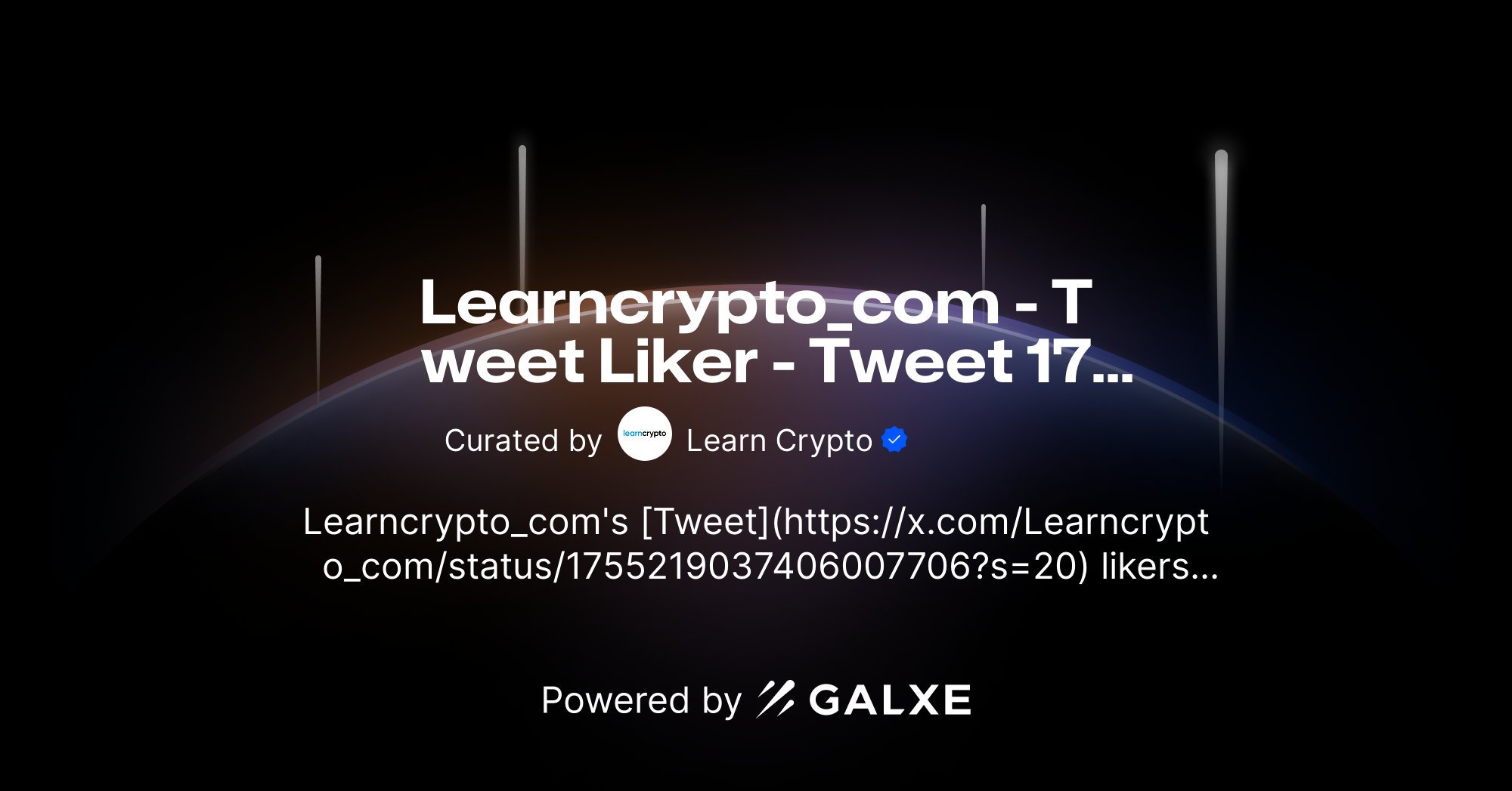 Learncrypto_com - Tweet Liker - Tweet 1755219037406007706 Credential | Galxe