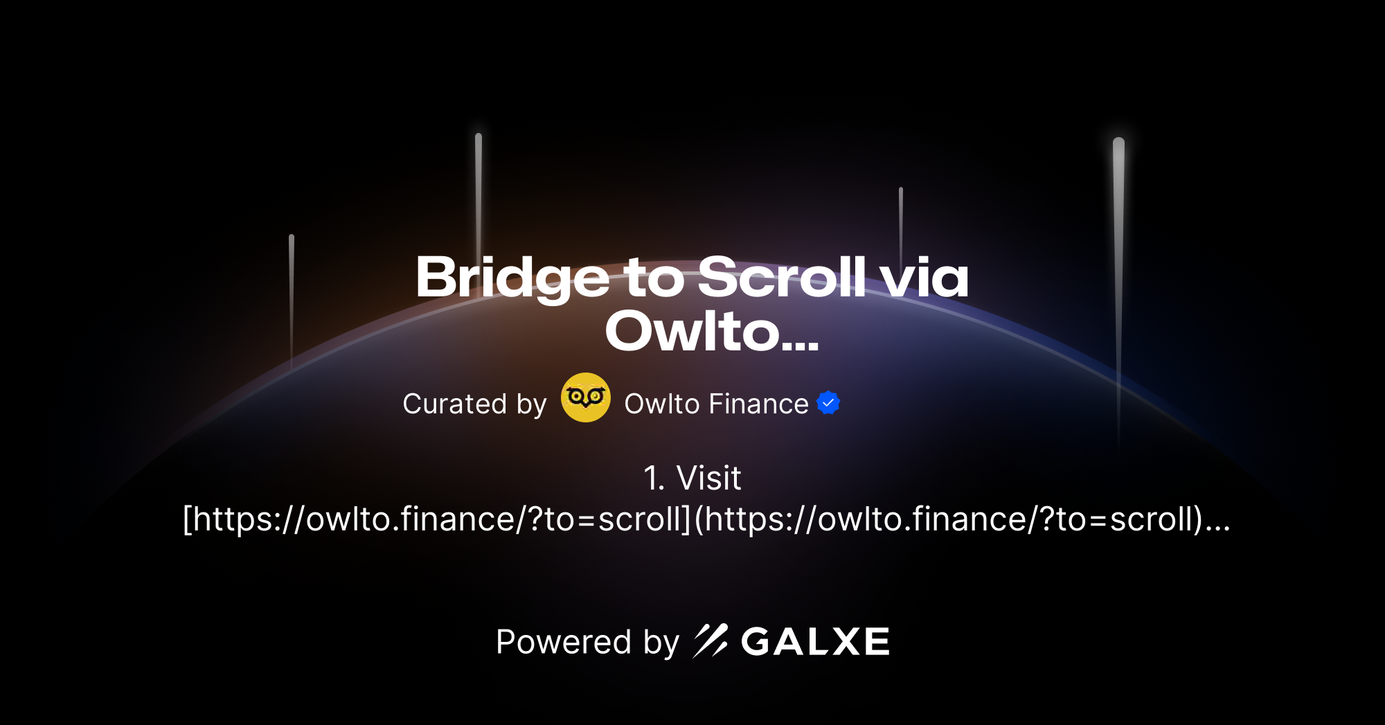 Bridge to Scroll via Owlto Credential | Galxe