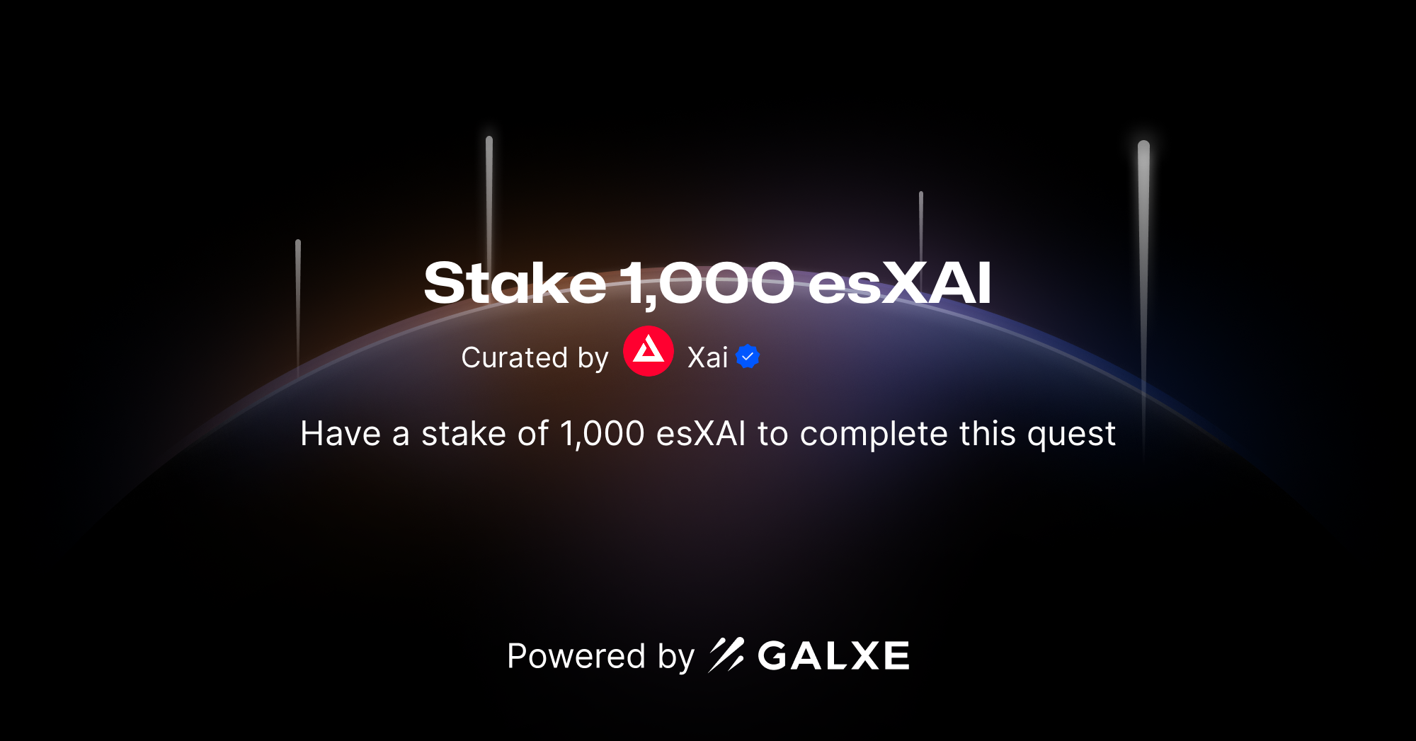 Stake 1,000 esXAI Credential | Galxe