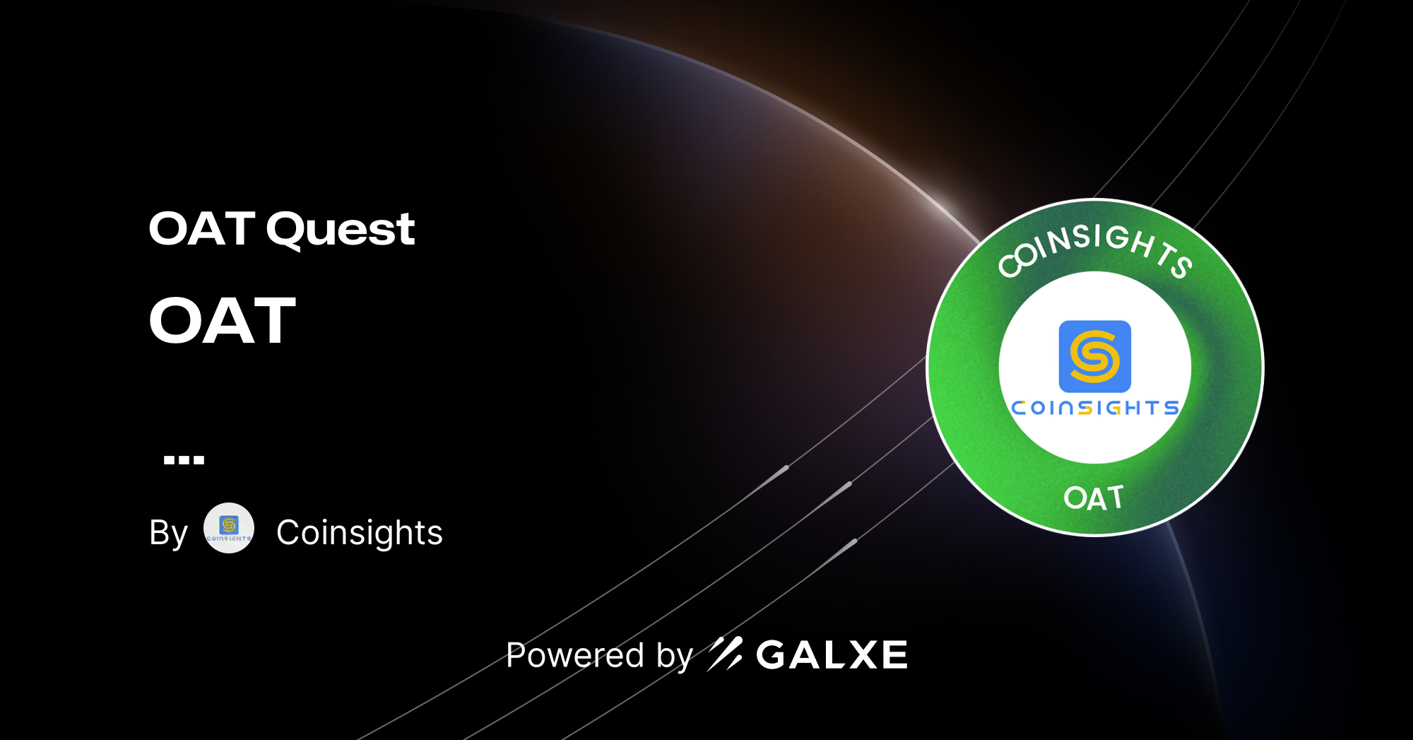 OAT를 쌓아서 코인사이트의 다양한 경품을 받아보세요 by Coinsights | Galxe