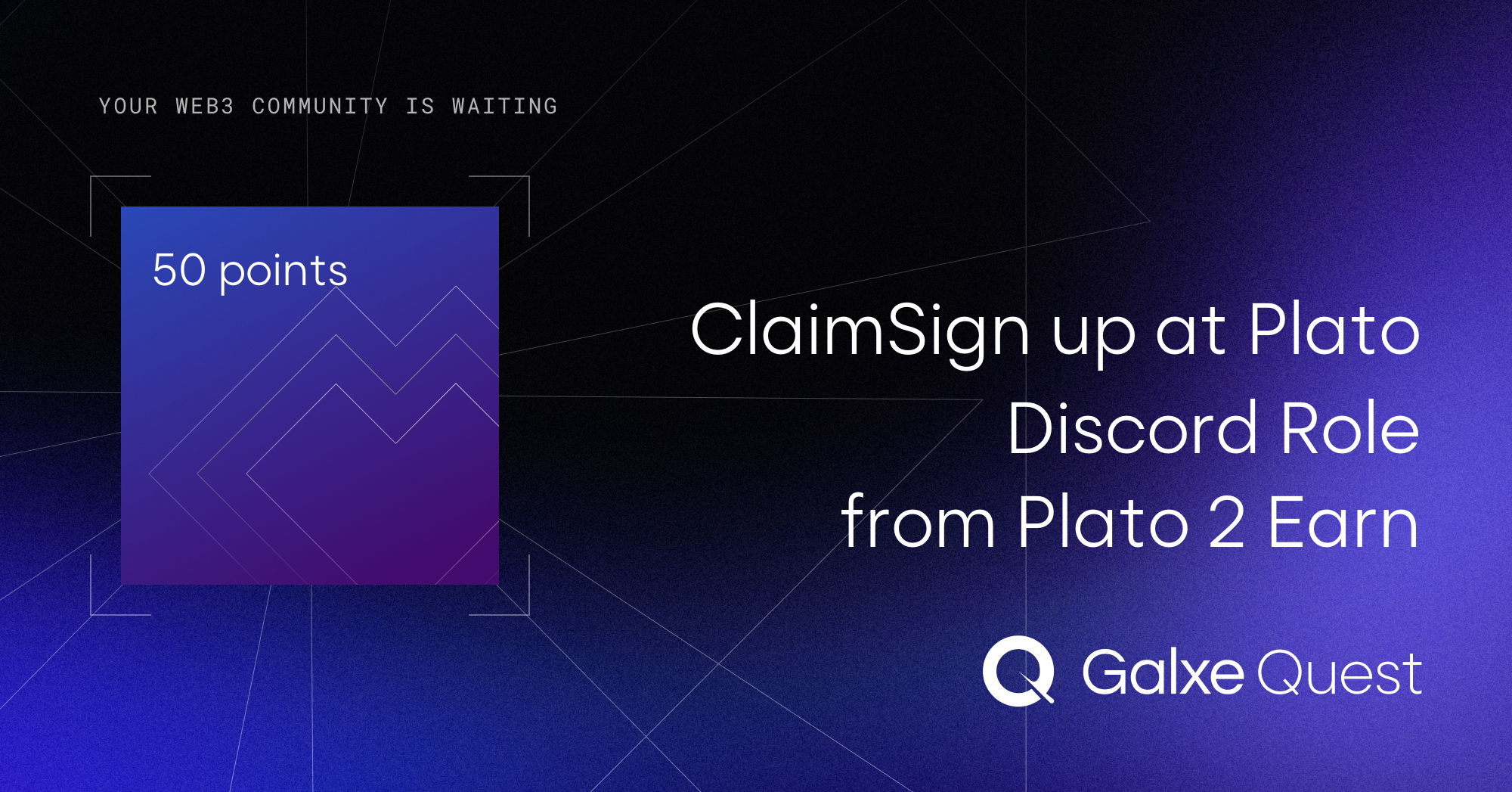 Sign up at Plato by Plato 2 Earn | Galxe Quest