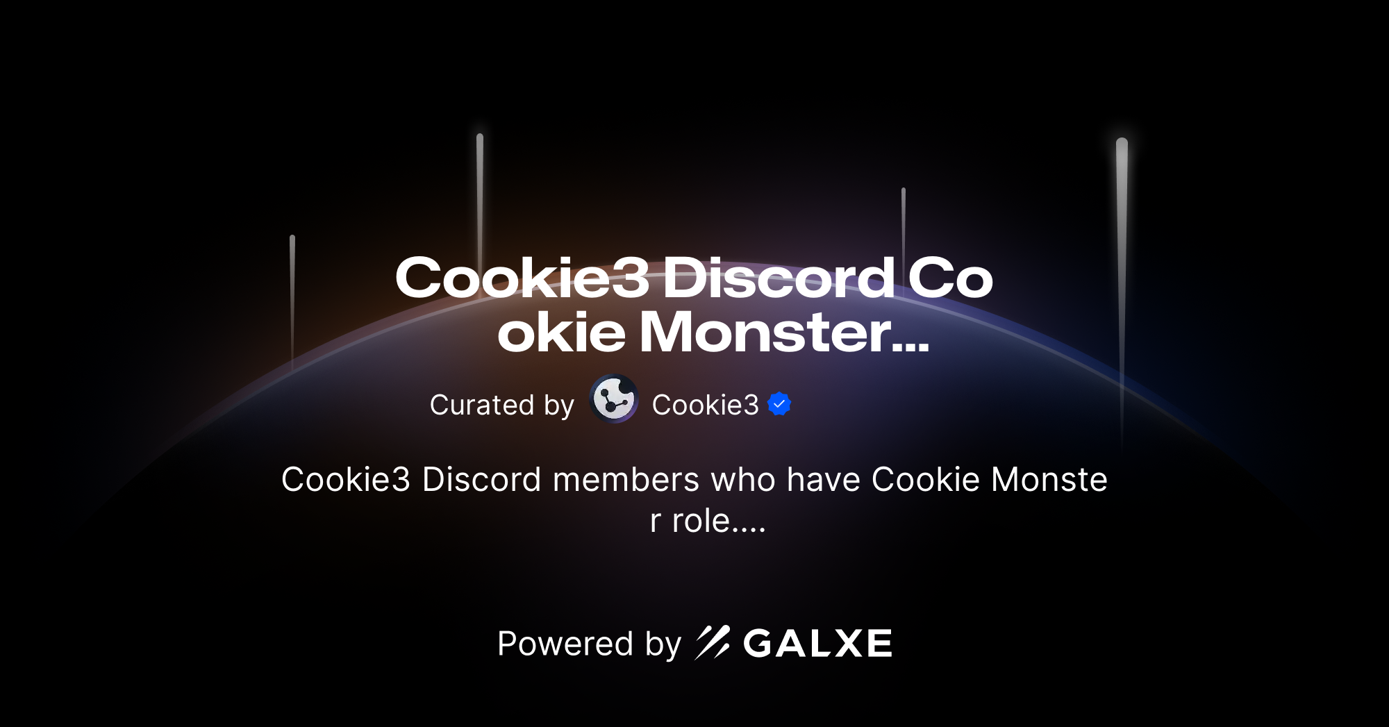 Cookie3 Discord Cookie Monster Credential | Galxe