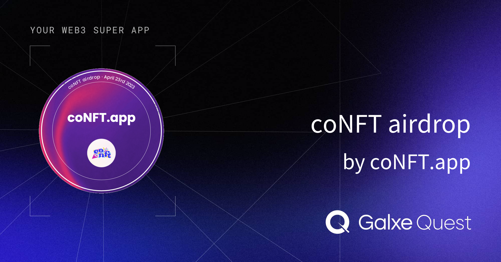 coNFT airdrop by coNFT.app | Galxe Quest