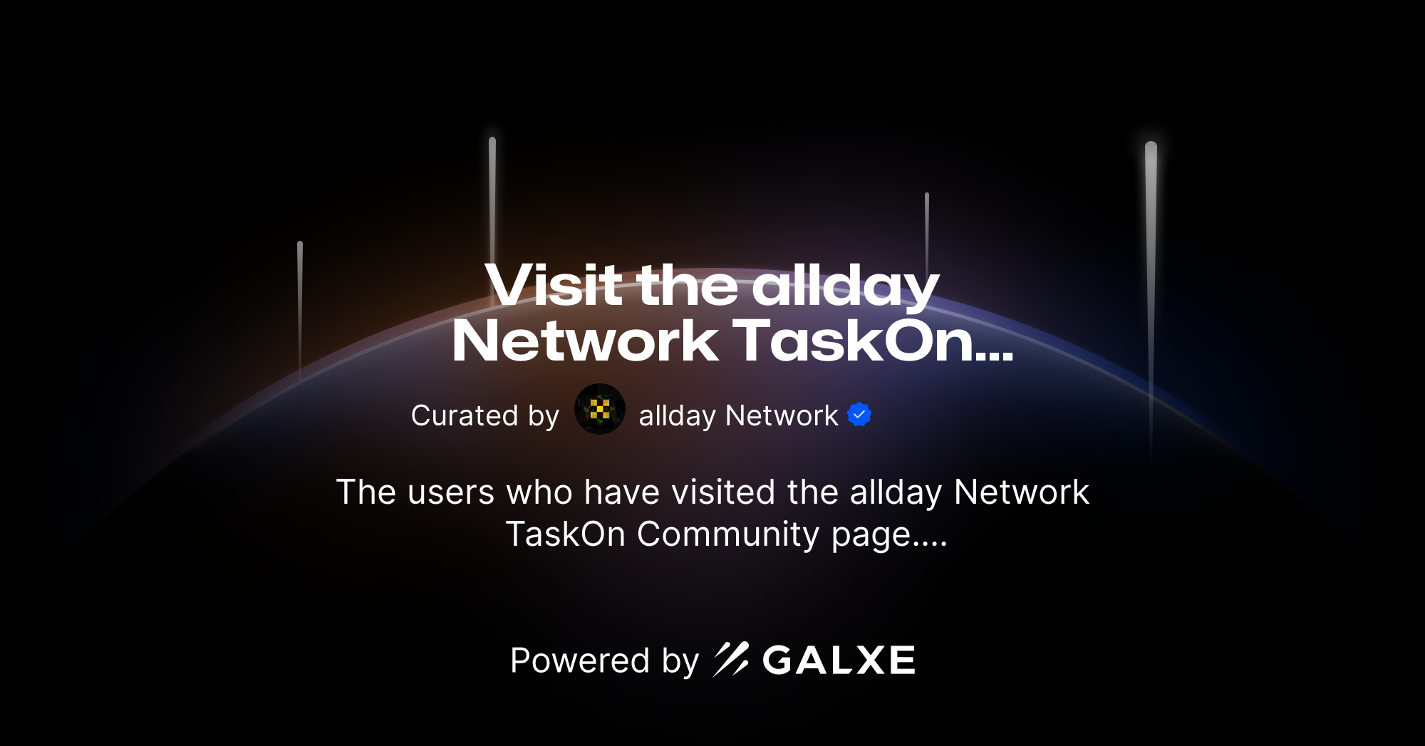 Visit the allday Network TaskOn Community Credential | Galxe