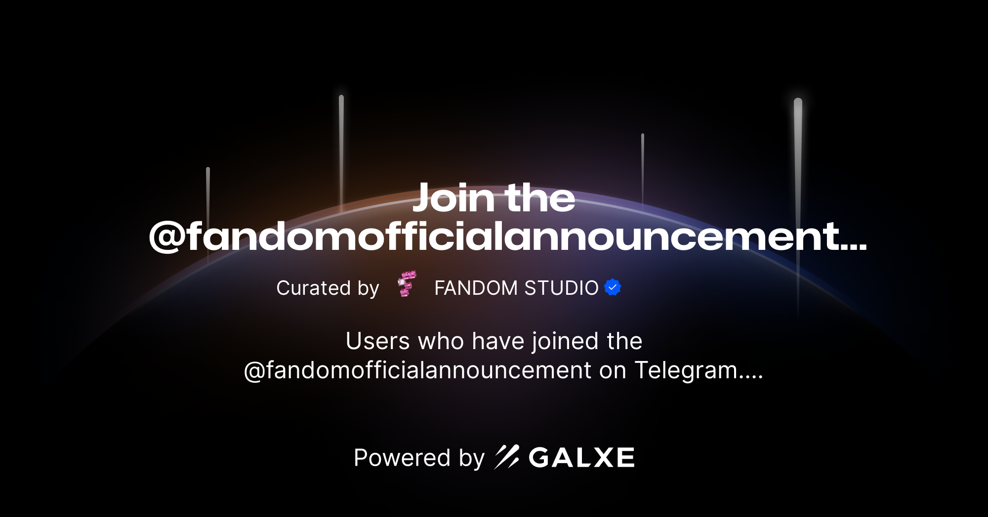 Join the @fandomofficialannouncement on Telegram Credential | Galxe