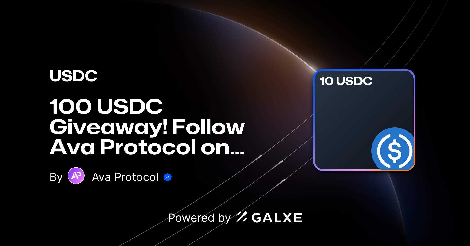 100 USDC Giveaway! Follow Ava Protocol on Farcaster and Twitter! by Ava Protocol | Galxe Quest