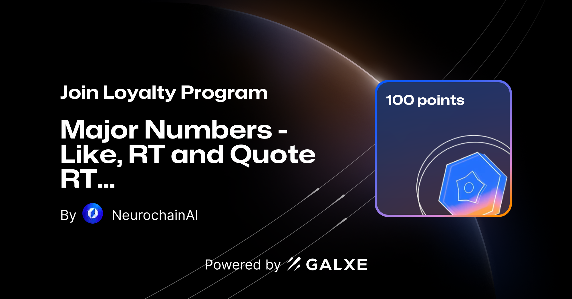 Major Numbers - Like, RT and Quote RT by NeurochainAI | Galxe Quest