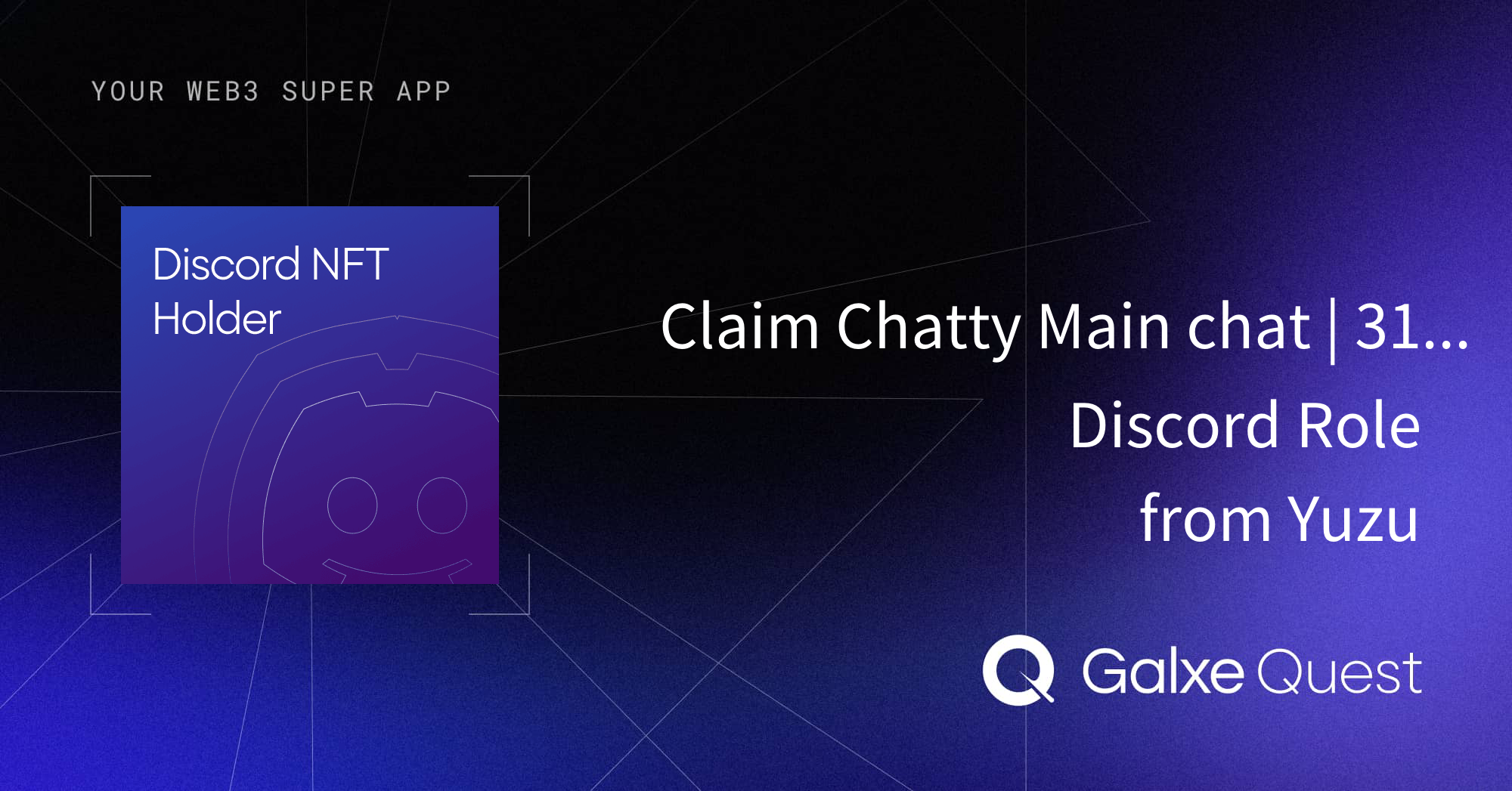 Claim Chatty Discord Role from Yuzu on Galxe