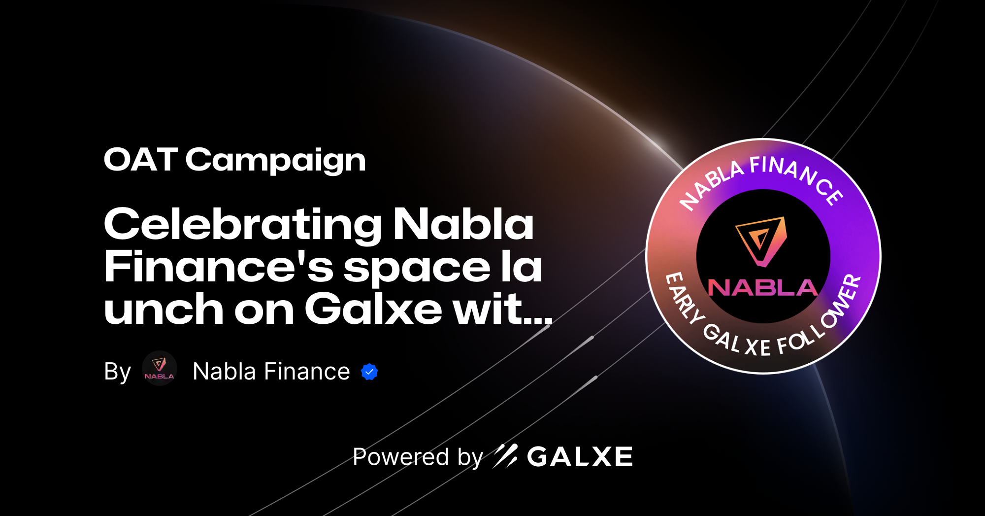 Celebrating Nabla Finance's space launch on Galxe with 50 $AMBER airdrop alloc by Nabla Finance ...