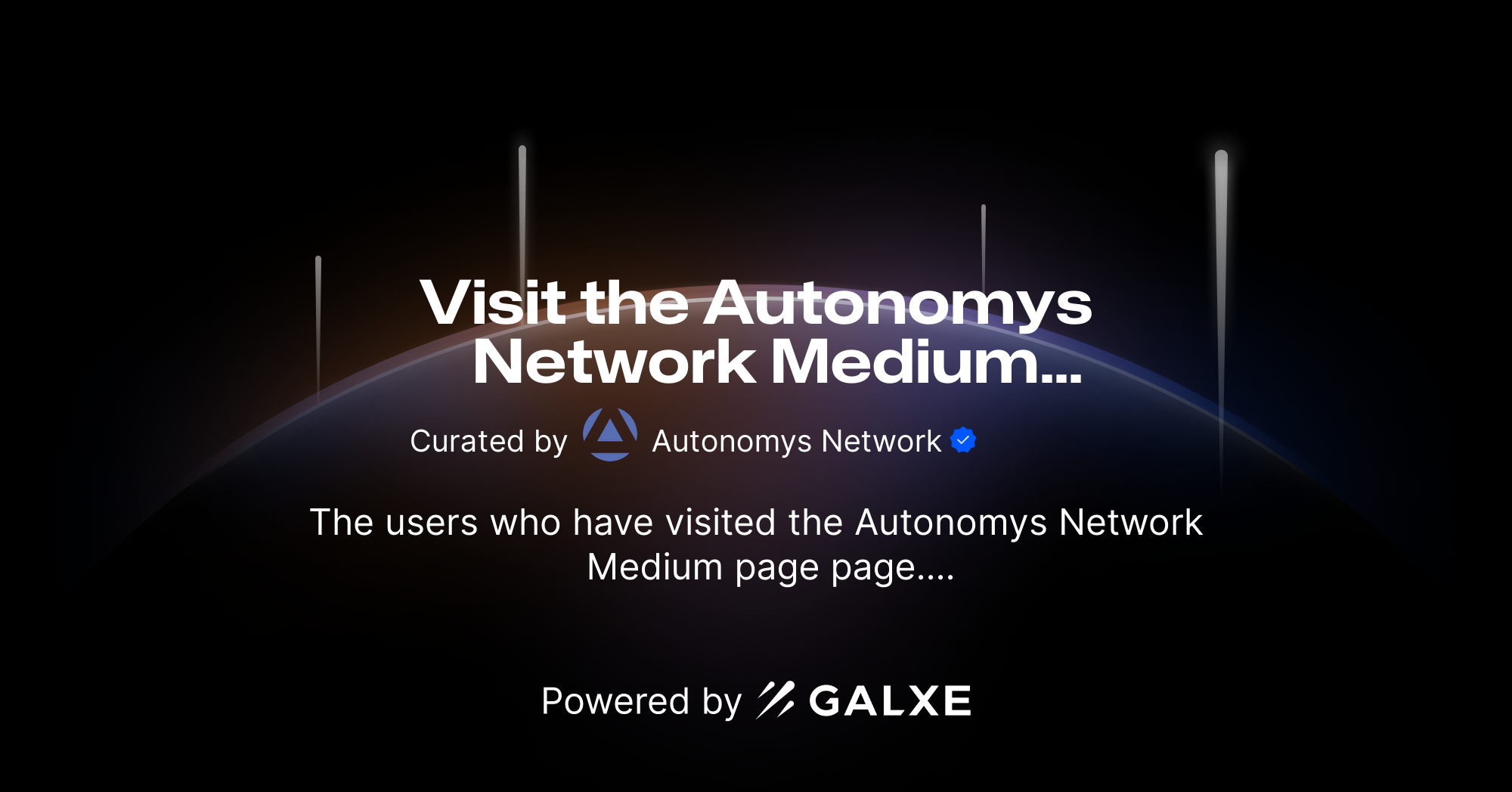 Visit the Autonomys Network Medium page Credential | Galxe