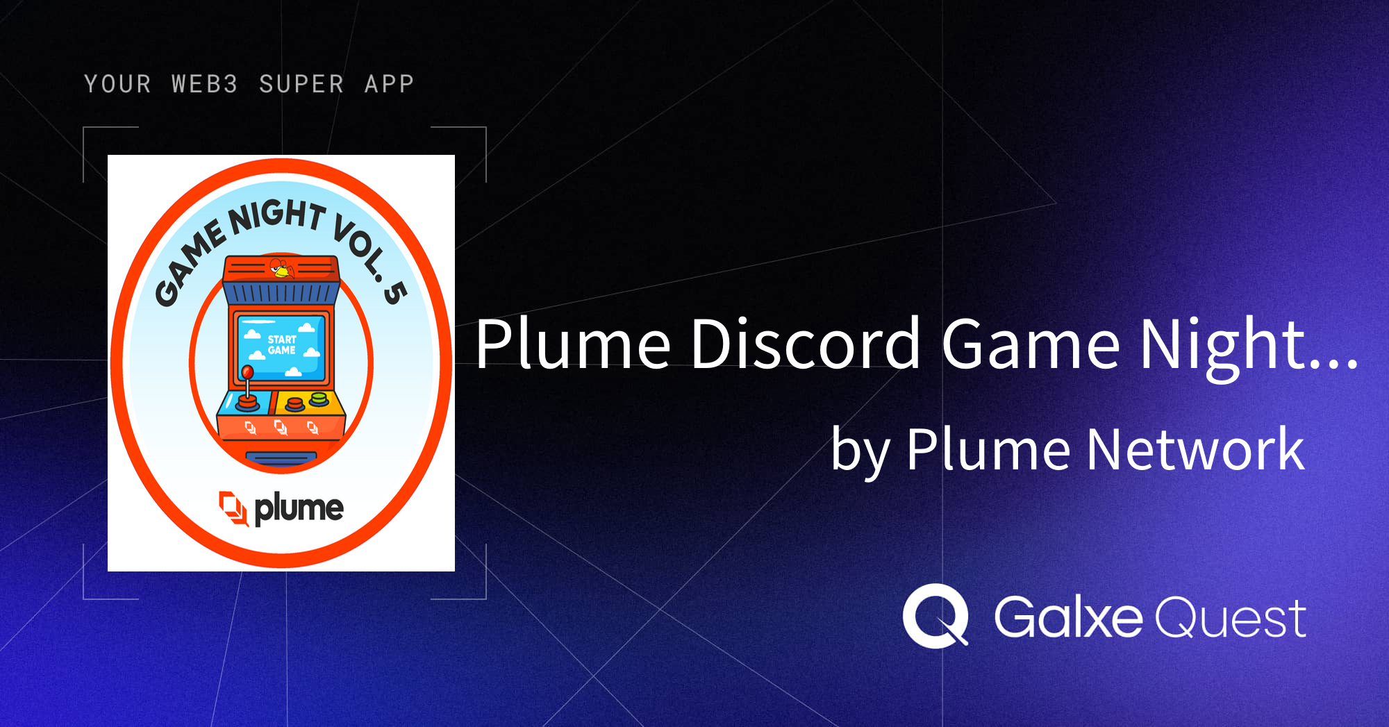 Plume Discord Game Night - December 3, 2024 by Plume Network | Galxe Quest
