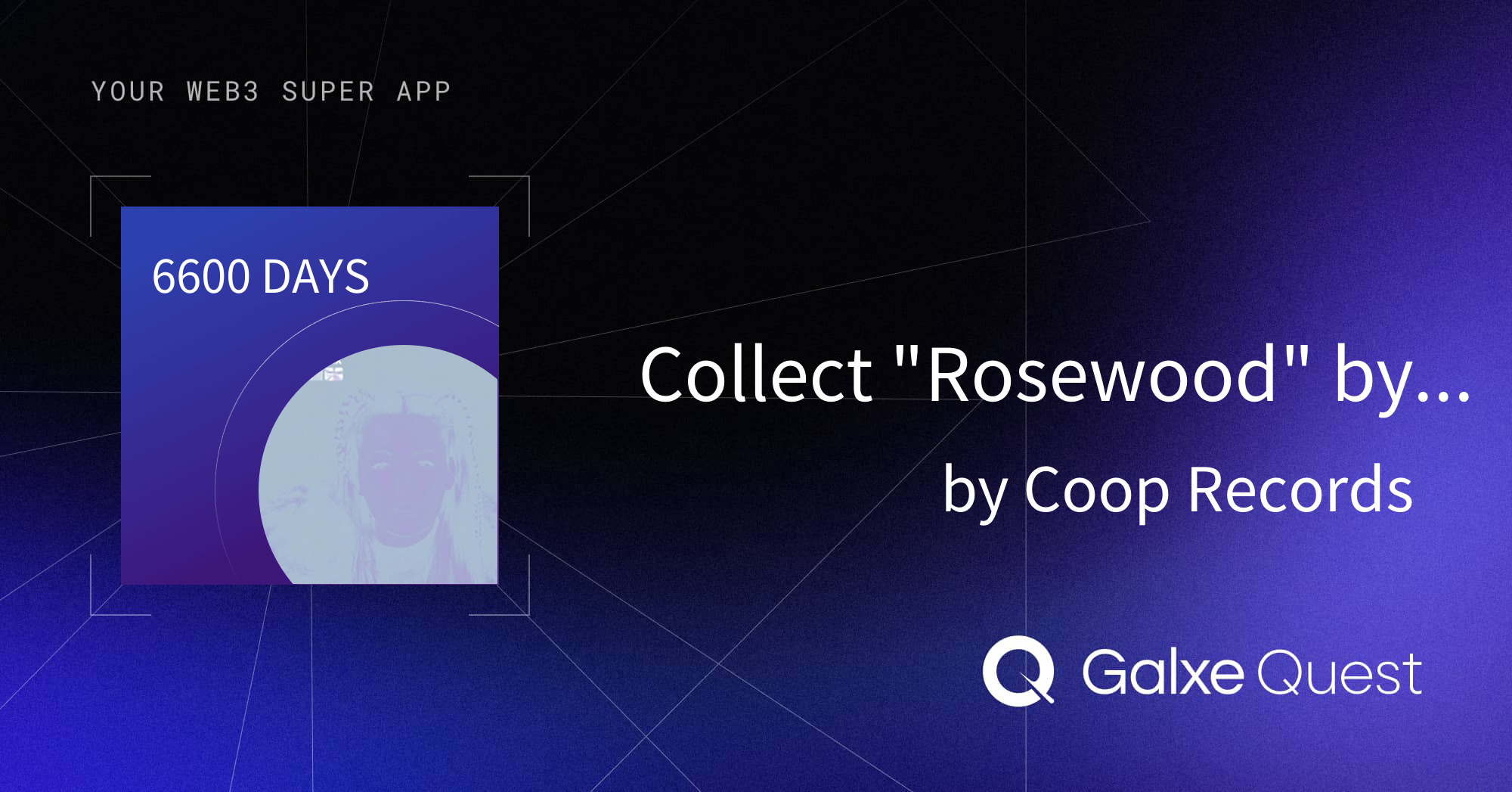 Collect "Rosewood" by Bonobo and Earn 75% Back in Token Rewards by Coop Records | Galxe Quest
