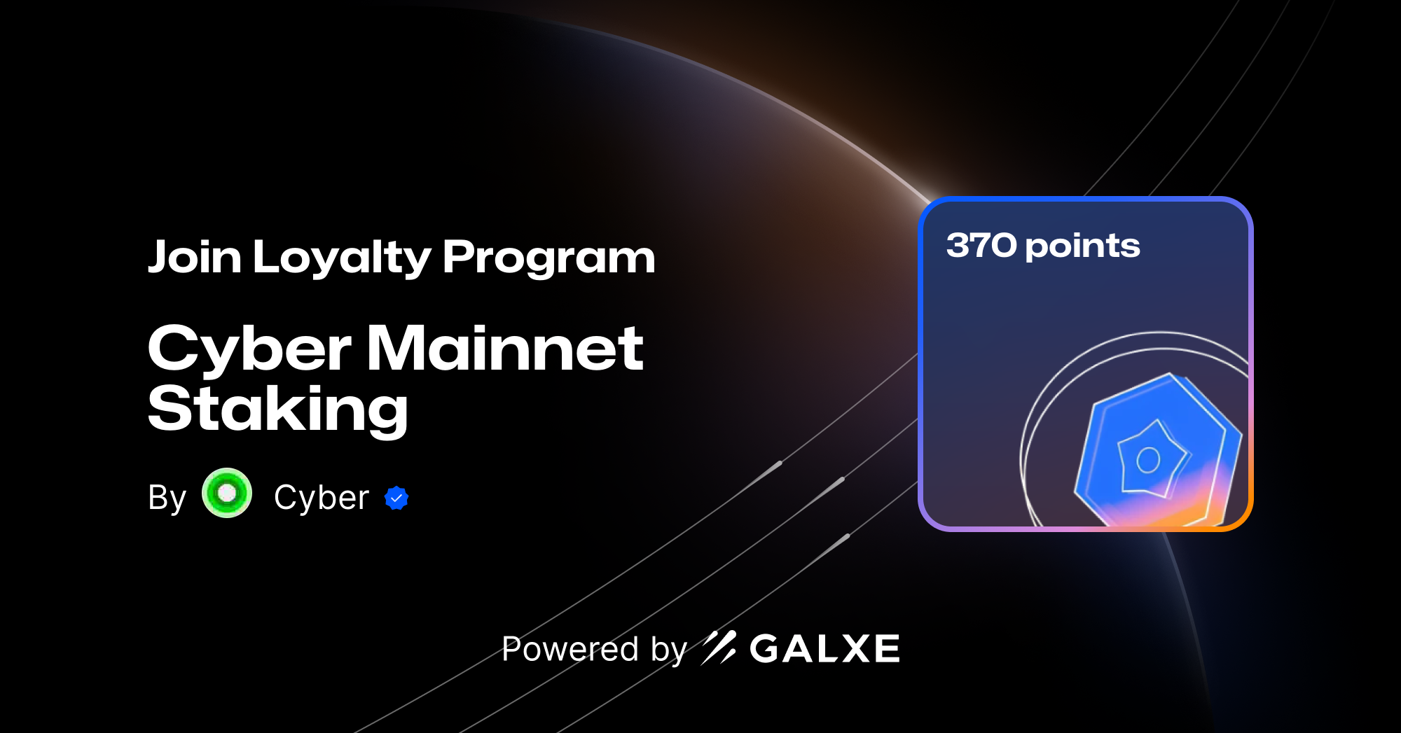 Cyber Mainnet Staking by Cyber | Galxe Quest