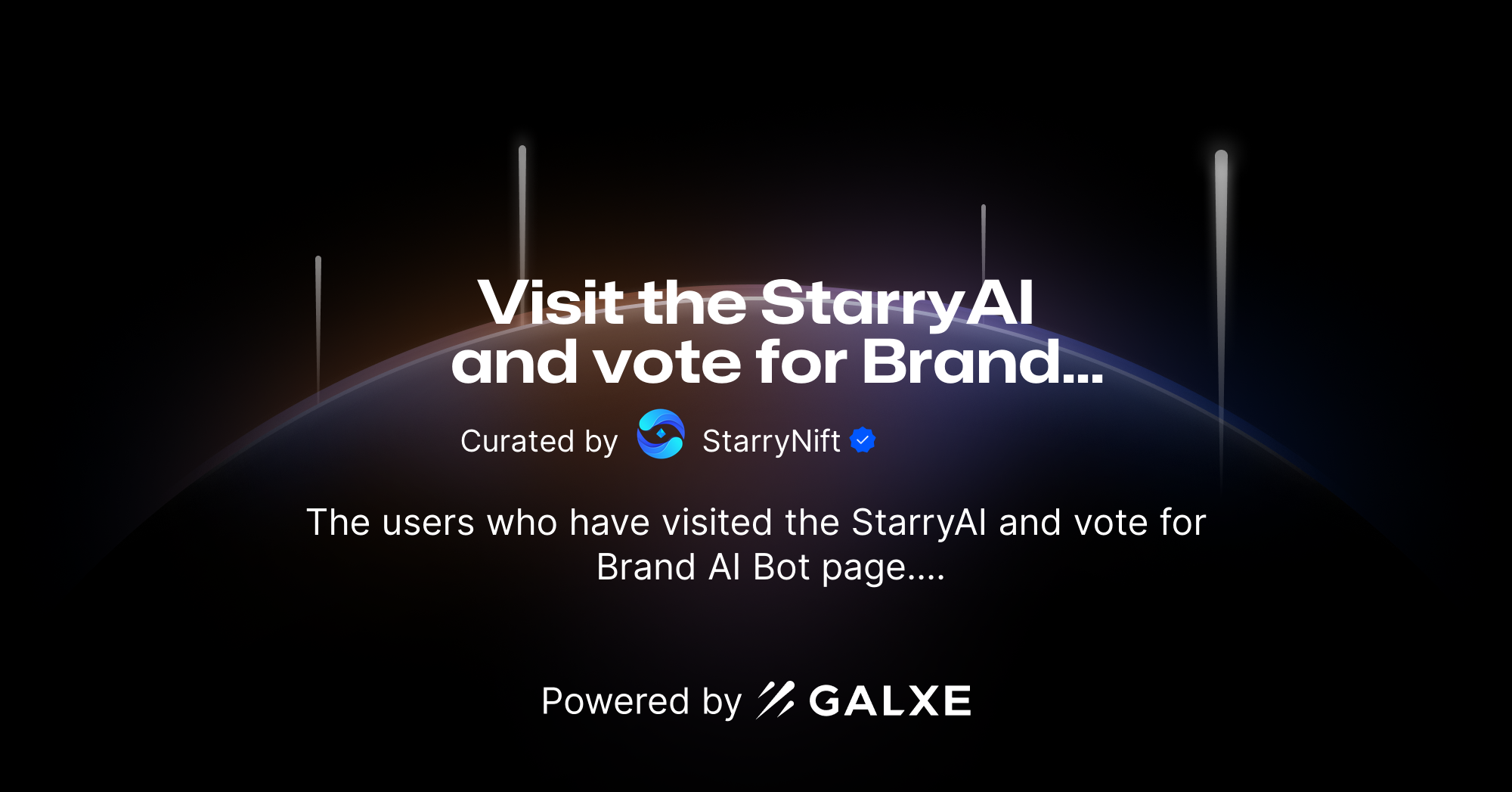 Visit the StarryAI and vote for Brand AI Bot Credential | Galxe