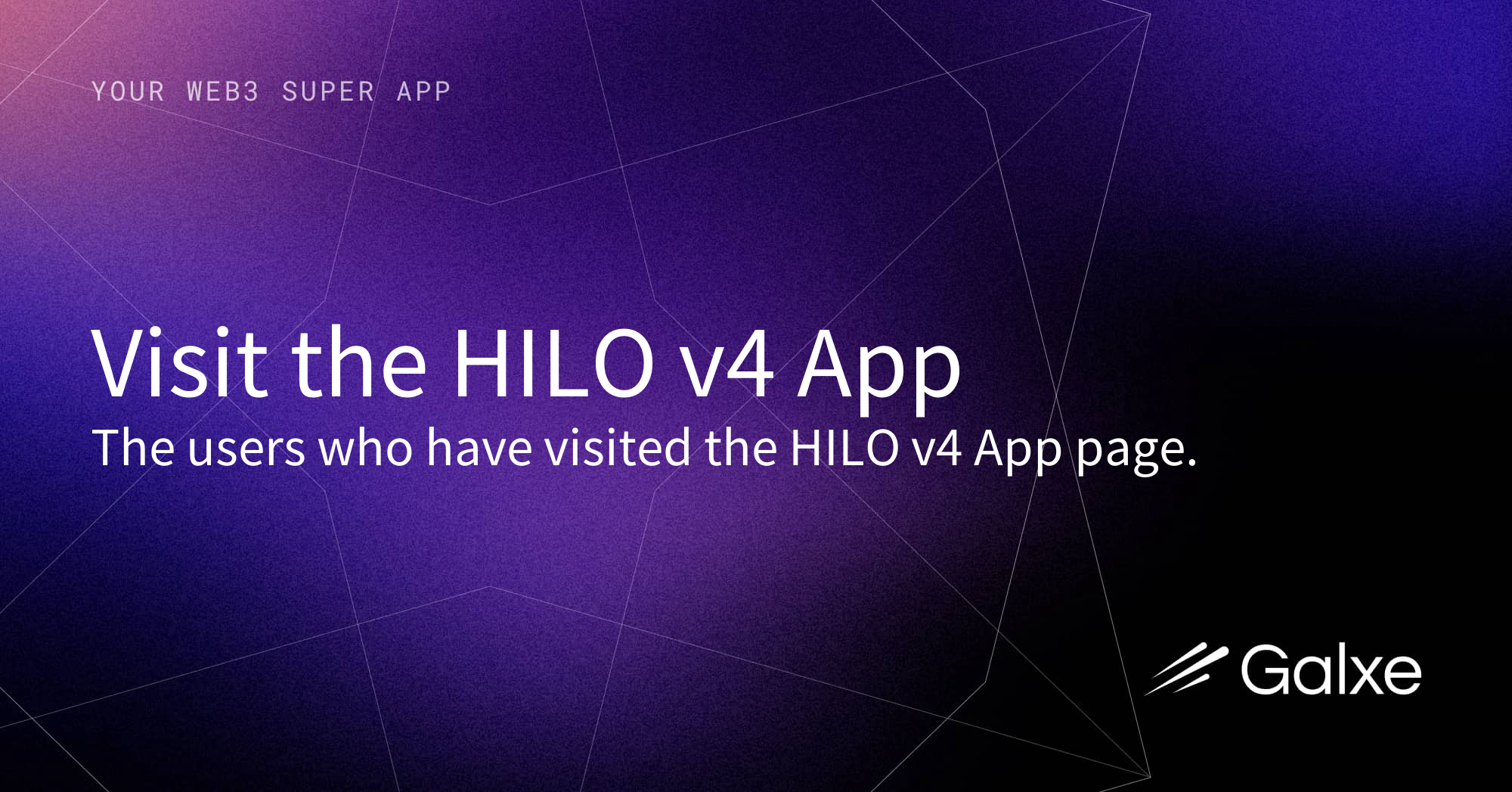 Visit the HILO v4 App Credential | Galxe
