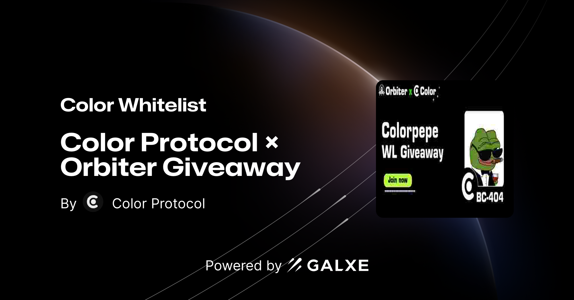 Color Protocol × Orbiter Giveaway by Color Protocol | Galxe Quest