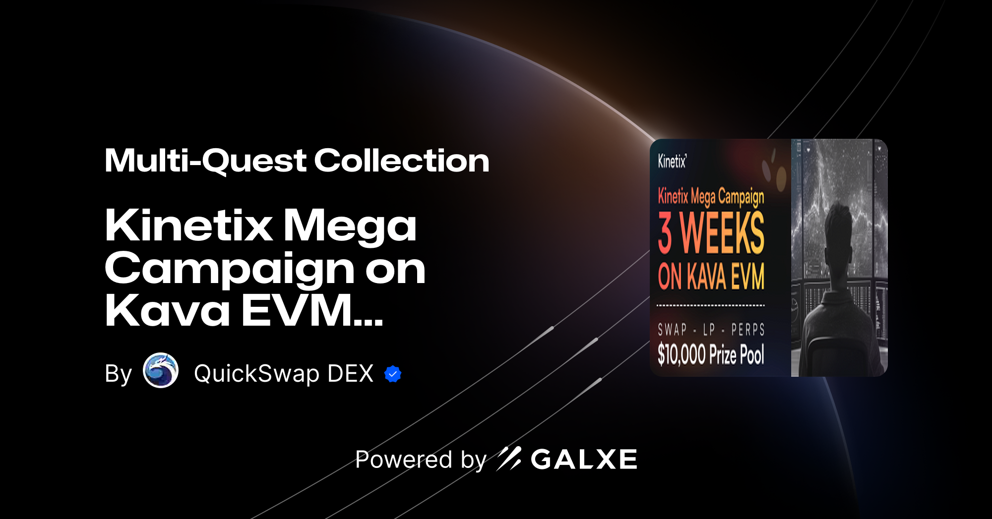 Kinetix Mega Campaign on Kava EVM ($10,000 Prize Pool) by QuickSwap DEX | Galxe Quest