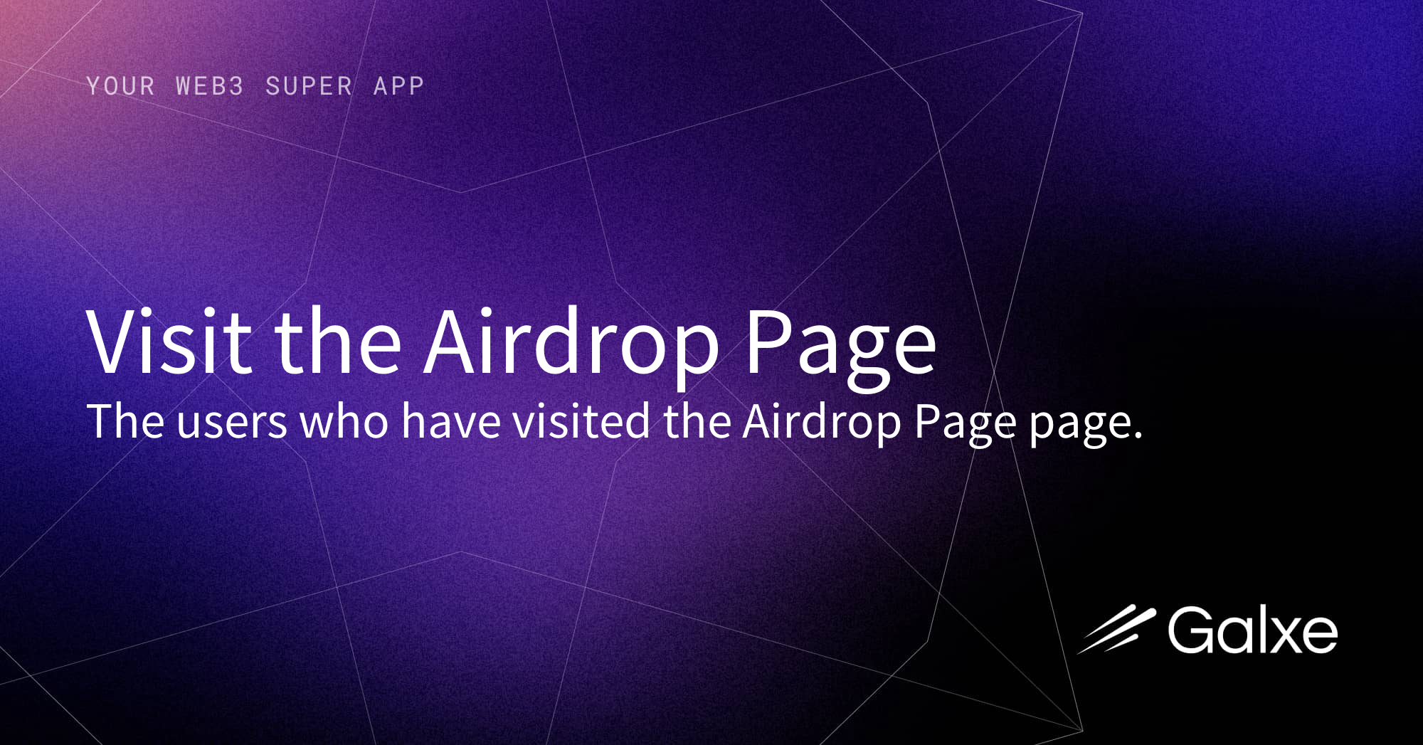Visit the Airdrop Page Credential | Galxe