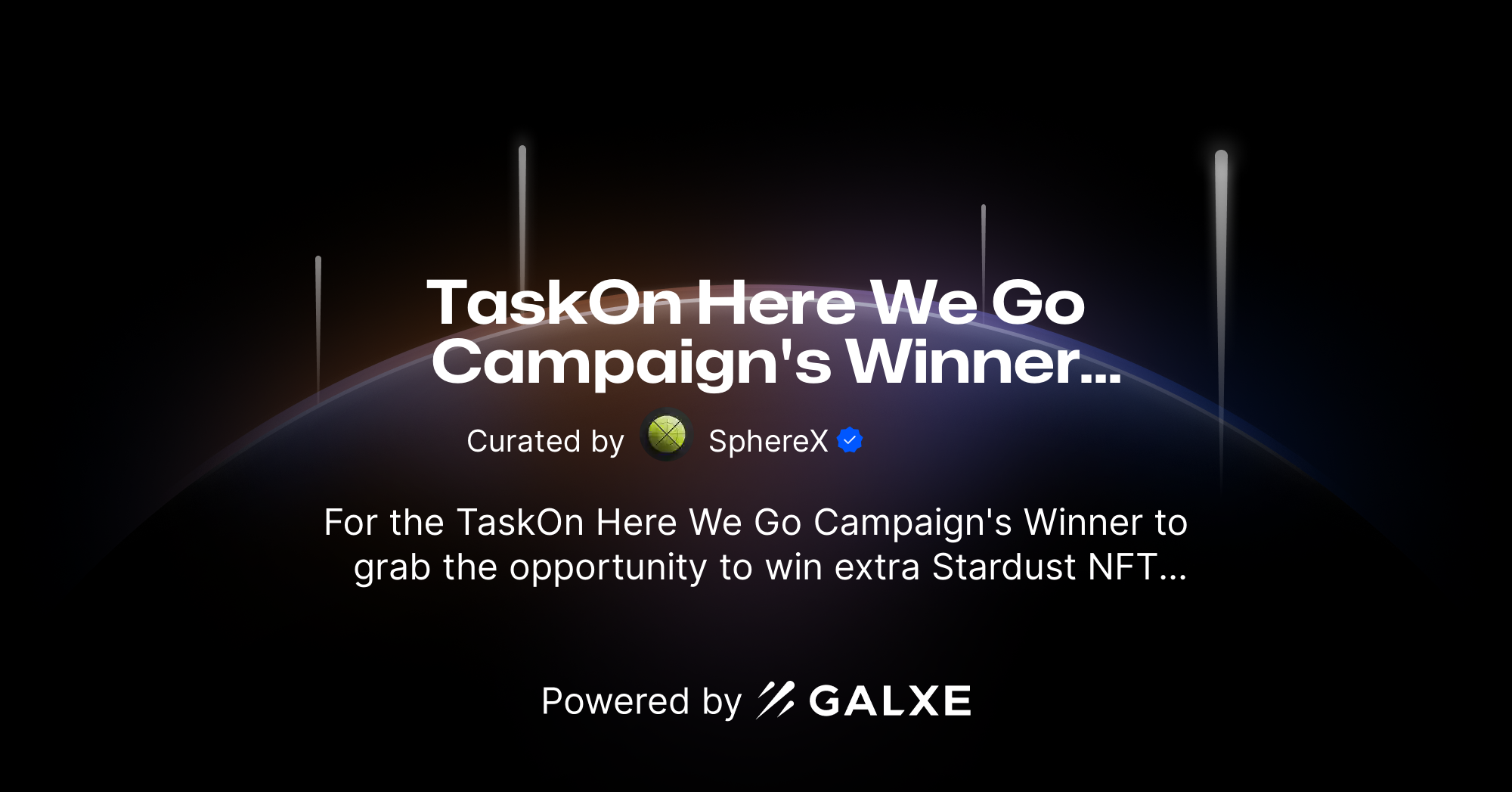TaskOn Here We Go Campaign's Winner Credential | Galxe