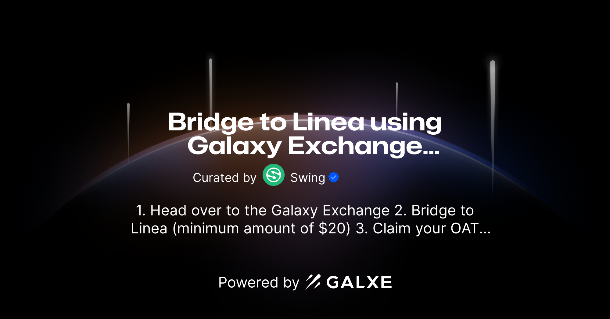 Bridge to Linea using Galaxy Exchange Credential | Galxe