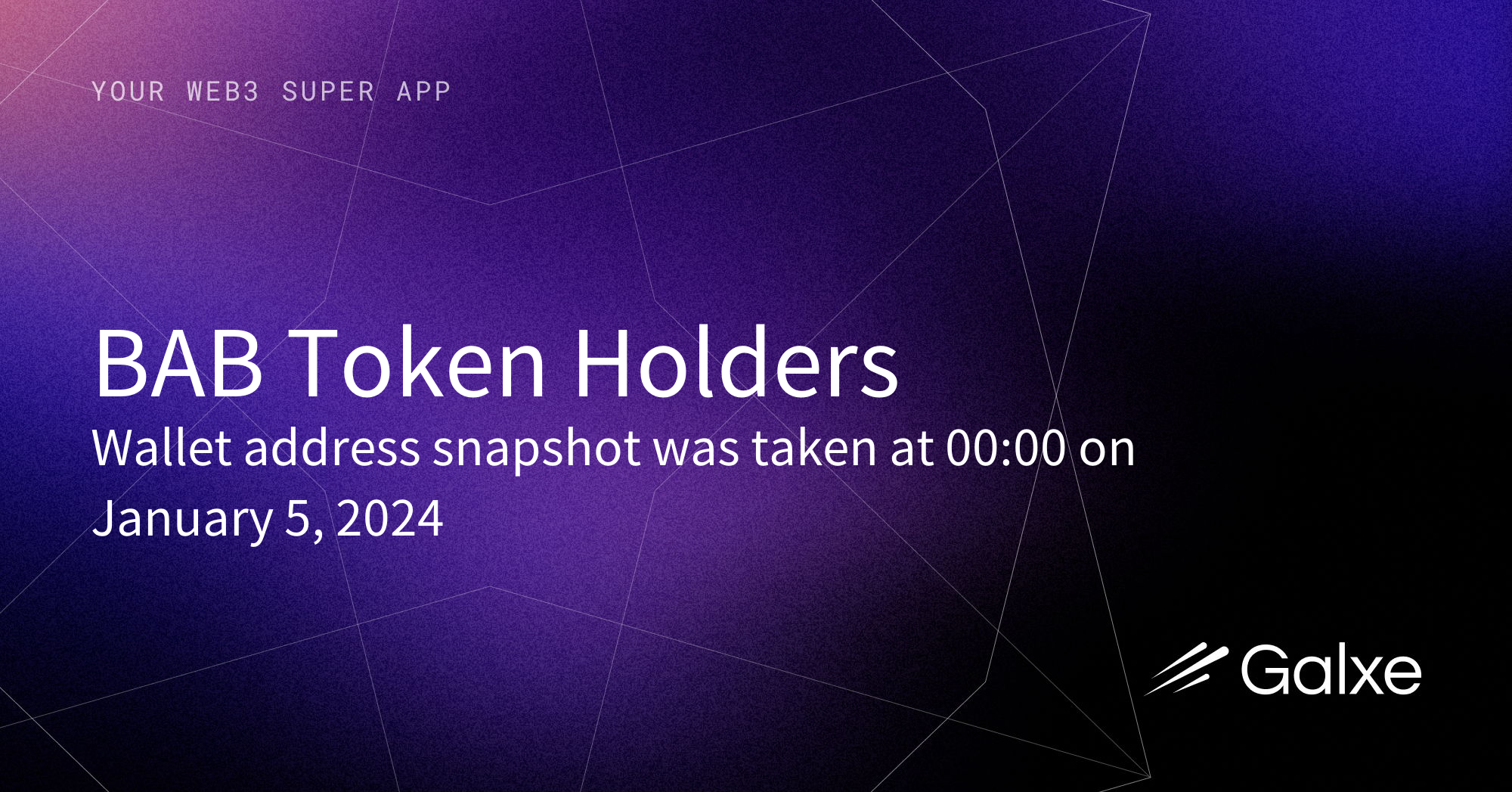 BAB Token Holders Credential | Galxe