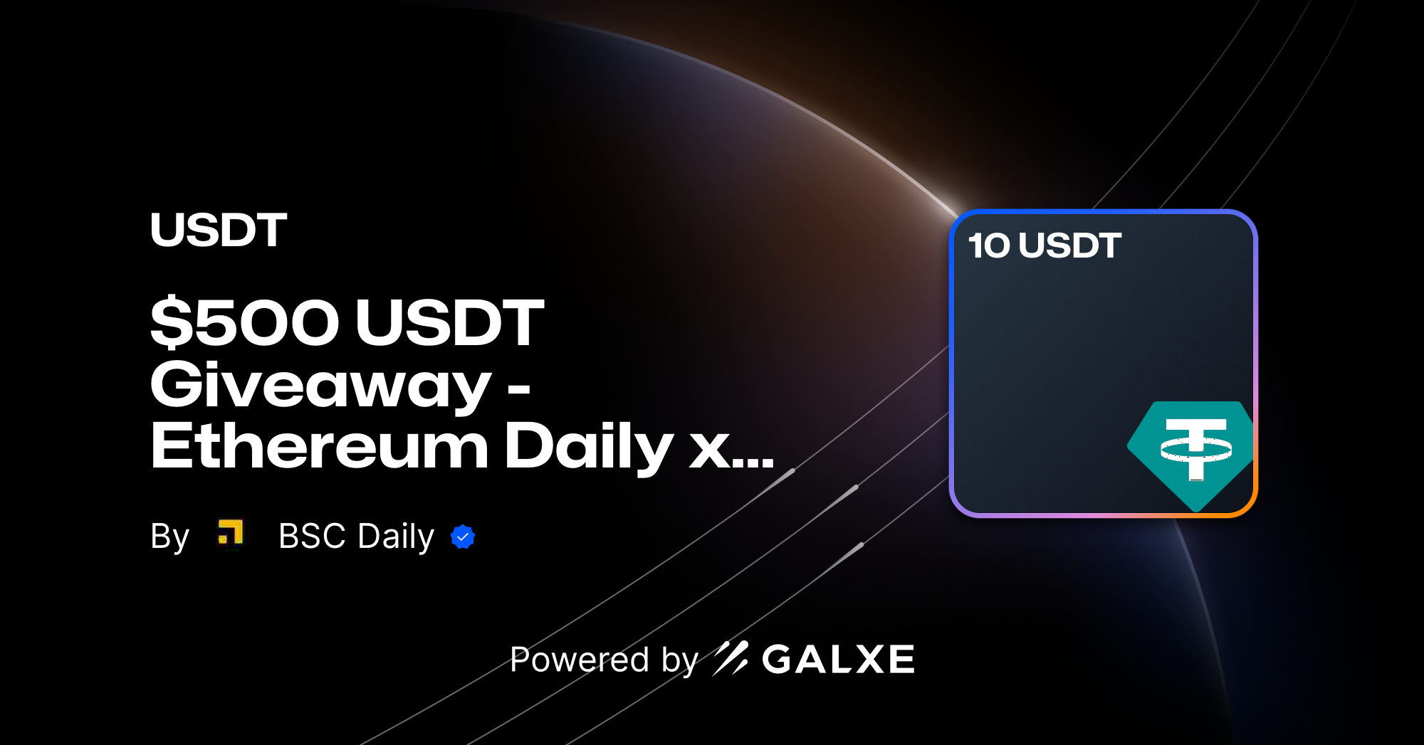$500 USDT Giveaway - Ethereum Daily x Playbit by BSC Daily | Galxe Quest