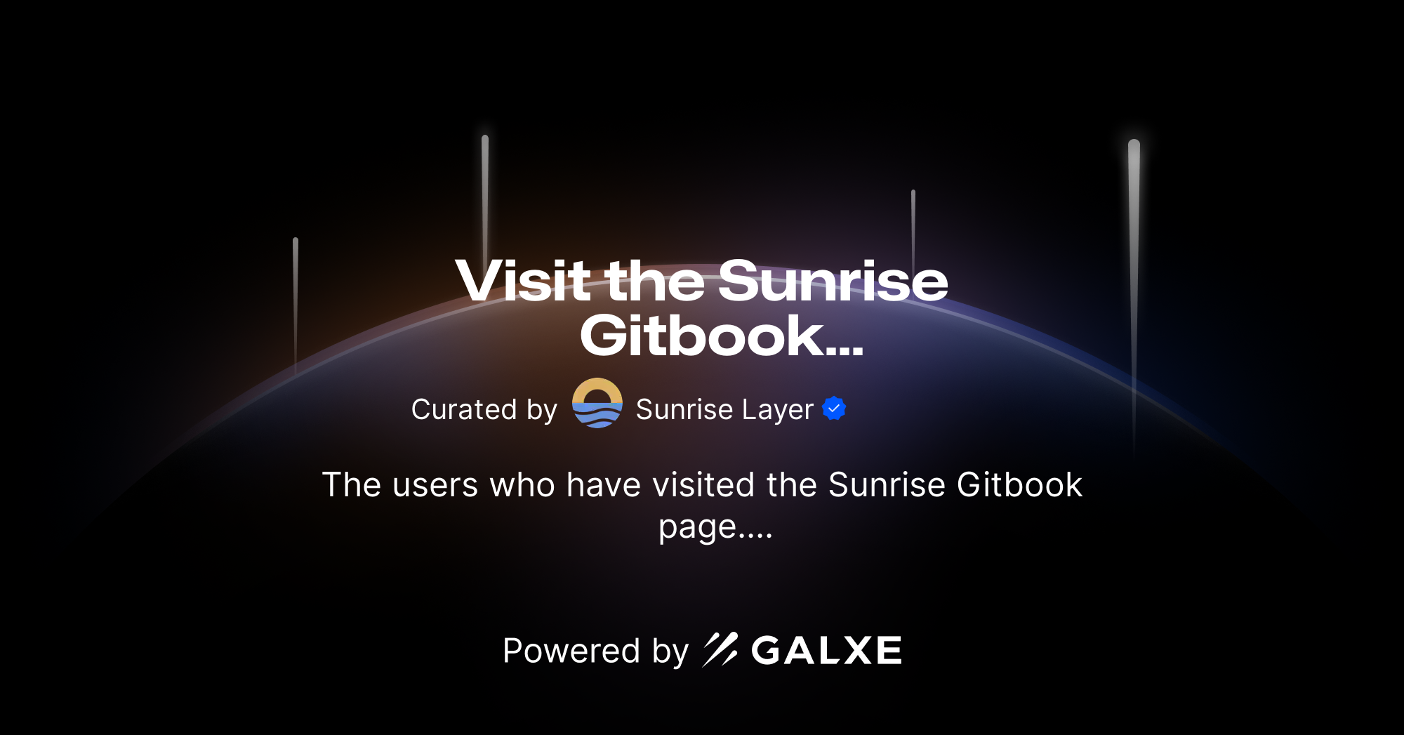 Visit the Sunrise Gitbook Credential | Galxe