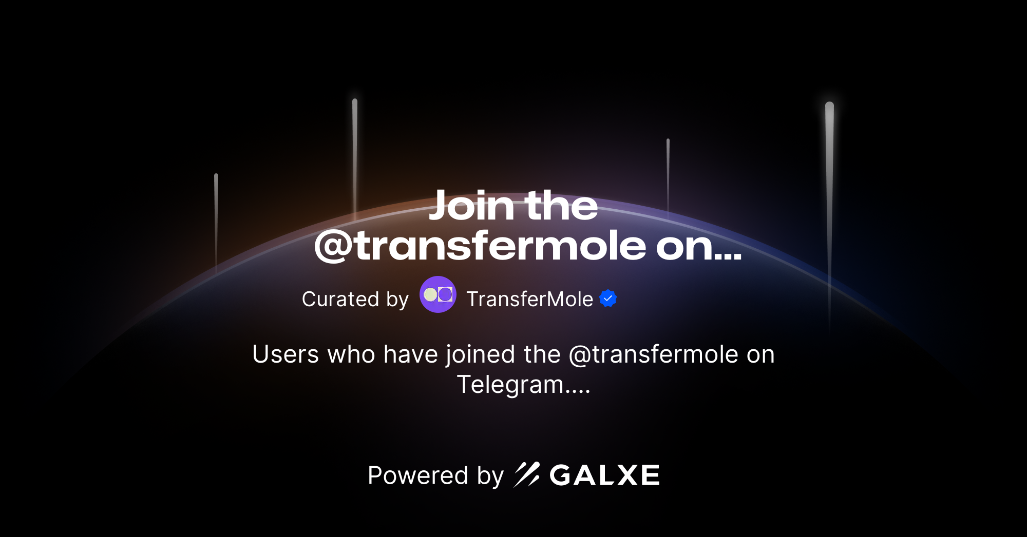 Join the @transfermole on Telegram Credential | Galxe