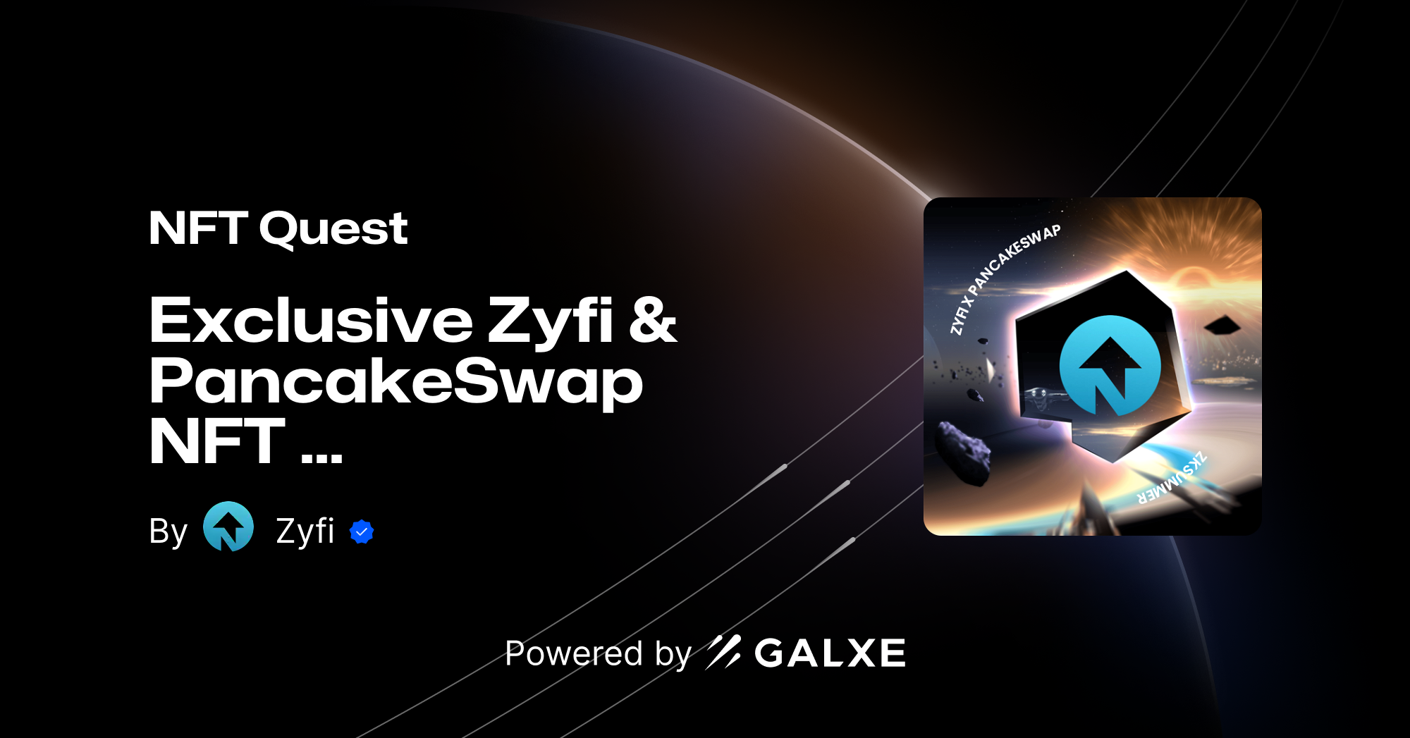 Exclusive Zyfi & PancakeSwap NFT ⛽️ by Zyfi | Galxe Quest