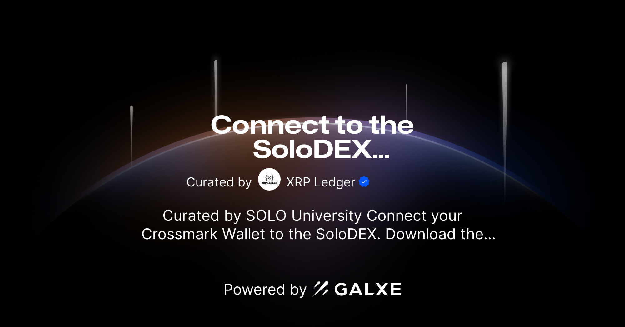 Connect to the SoloDEX Credential | Galxe