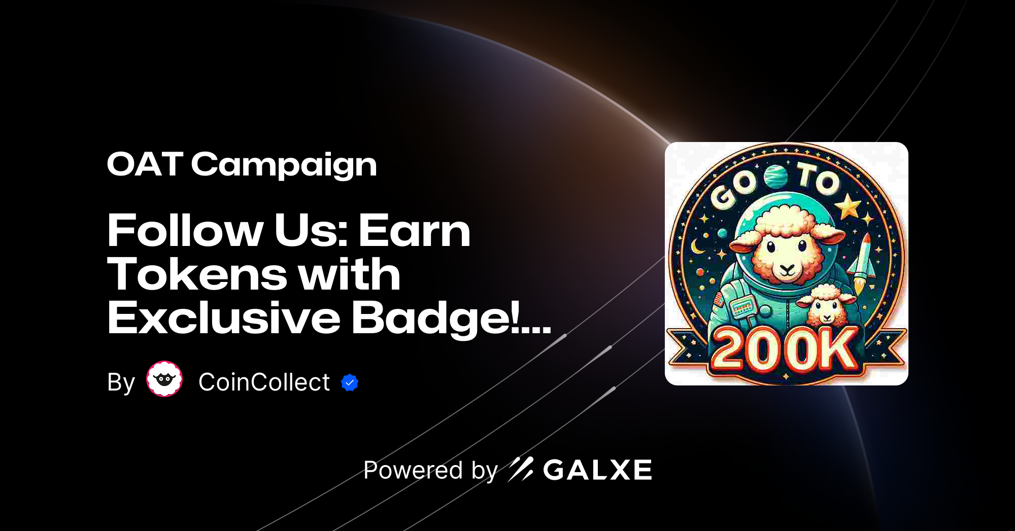 Follow Us: Earn Tokens with Exclusive Badge! by CoinCollect | Galxe Quest