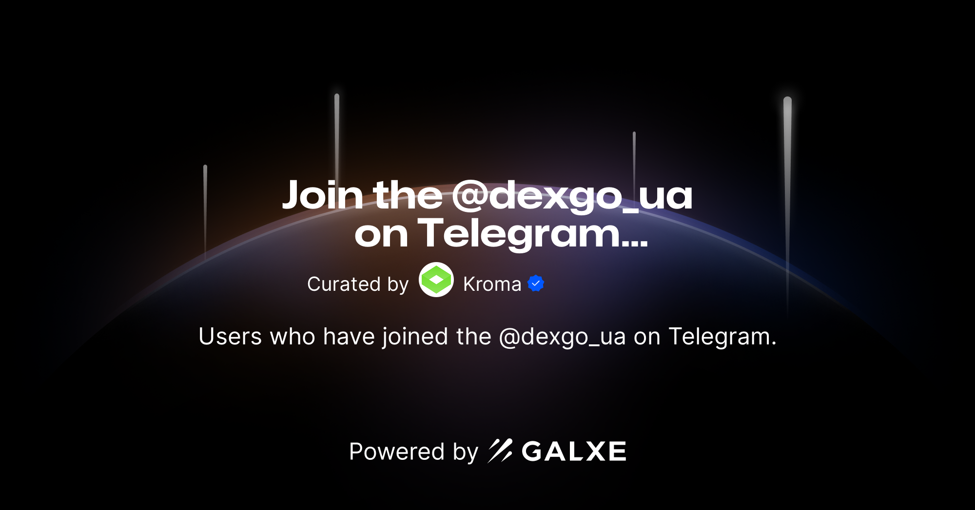 Join the @dexgo_ua on Telegram Credential | Galxe