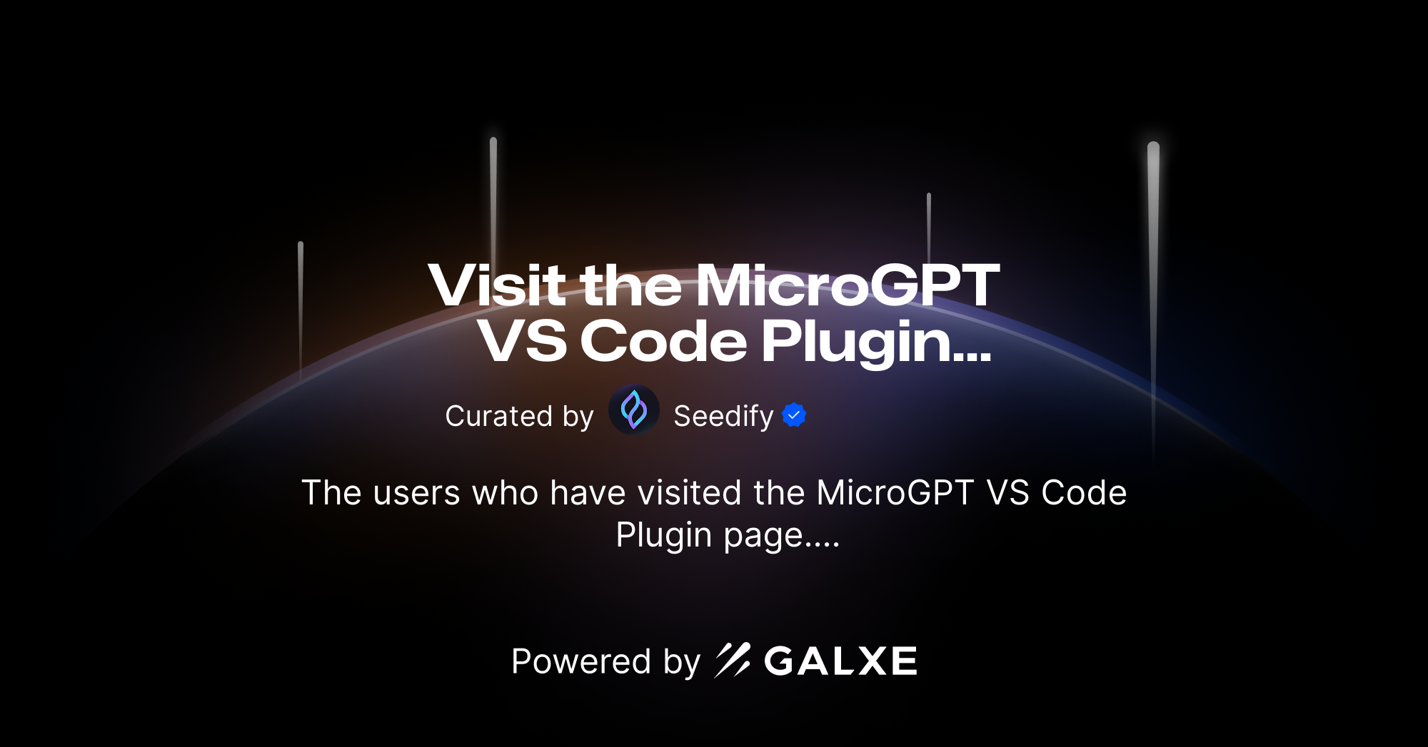 Visit the MicroGPT VS Code Plugin Credential | Galxe