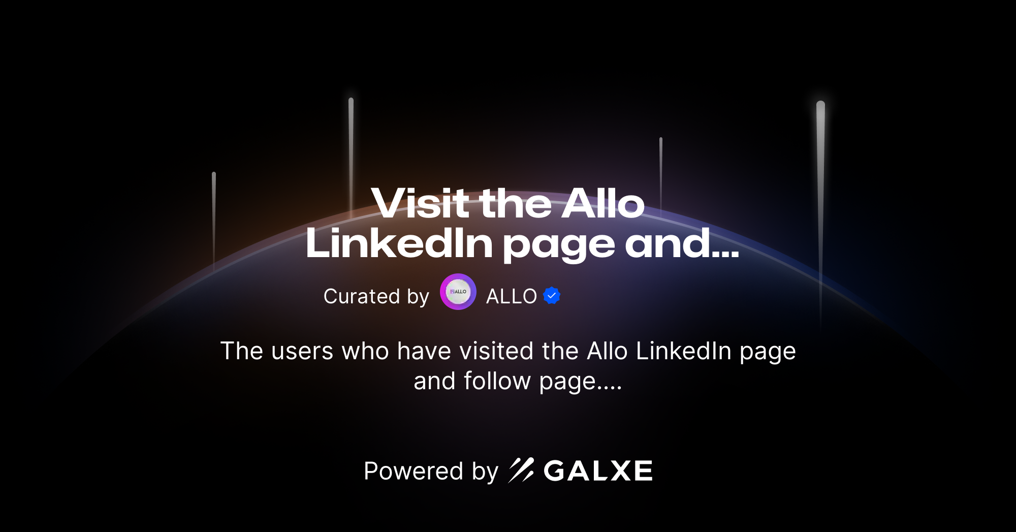 Visit the Allo LinkedIn page and follow Credential | Galxe