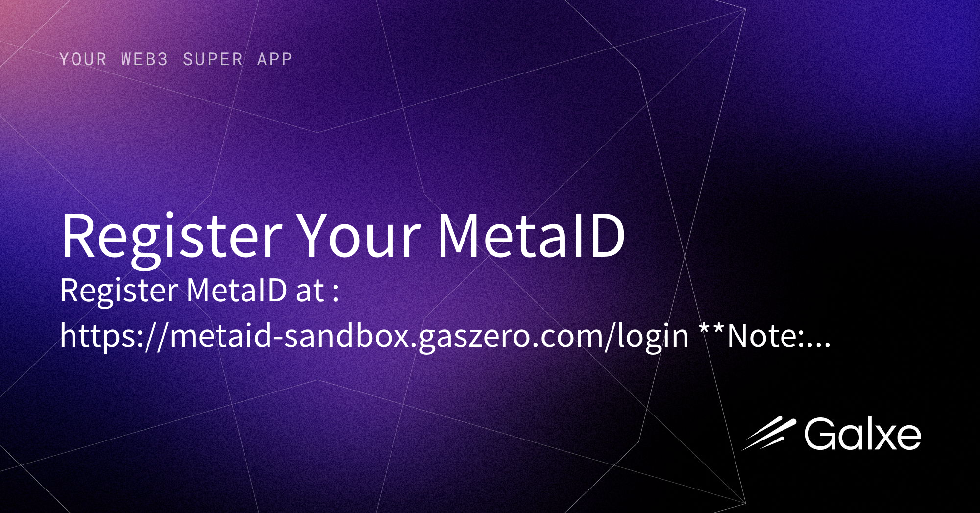 Register Your MetaID Credential | Galxe